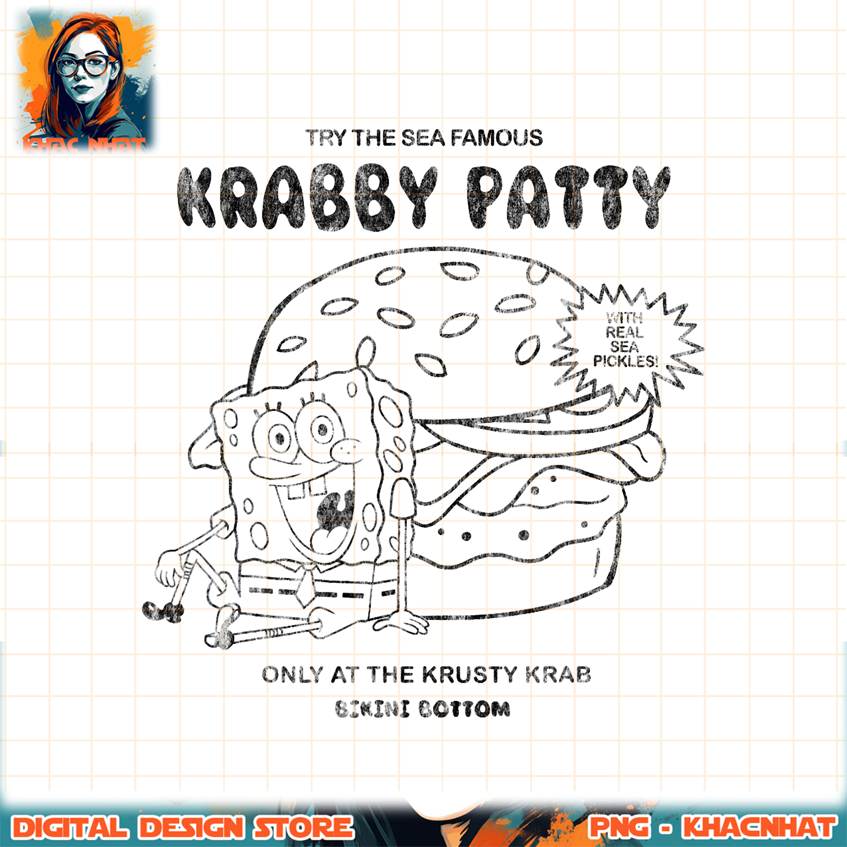 SpongeBob SquarePants Try The Sea Famous Krabby Patty png, d | Inspire ...