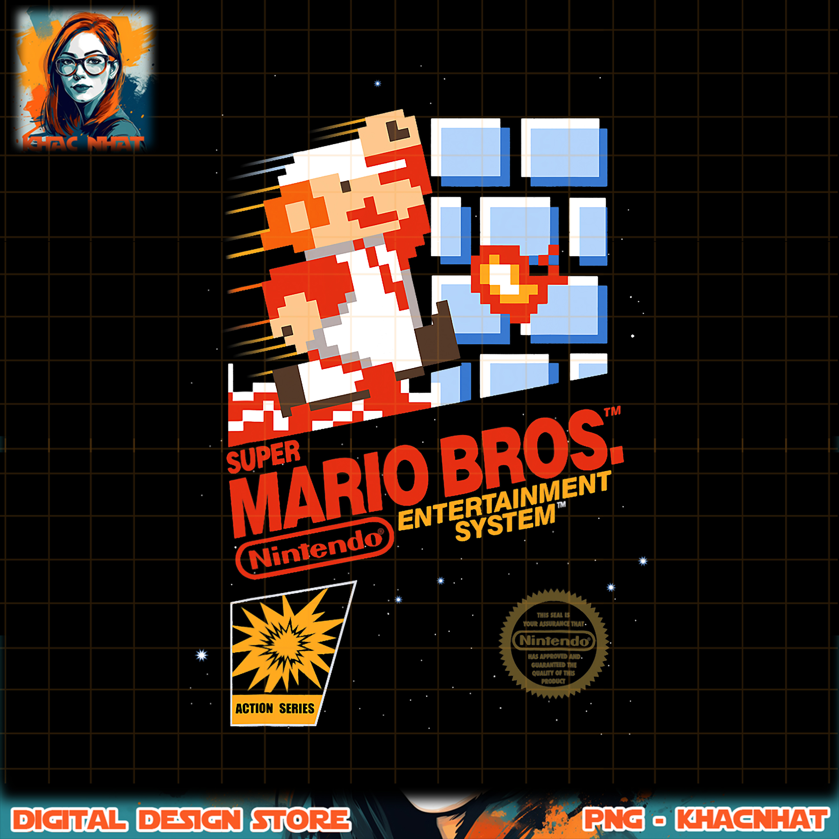 Super Mario Mario Dashin Action Graphic png, digital downloa | Inspire ...