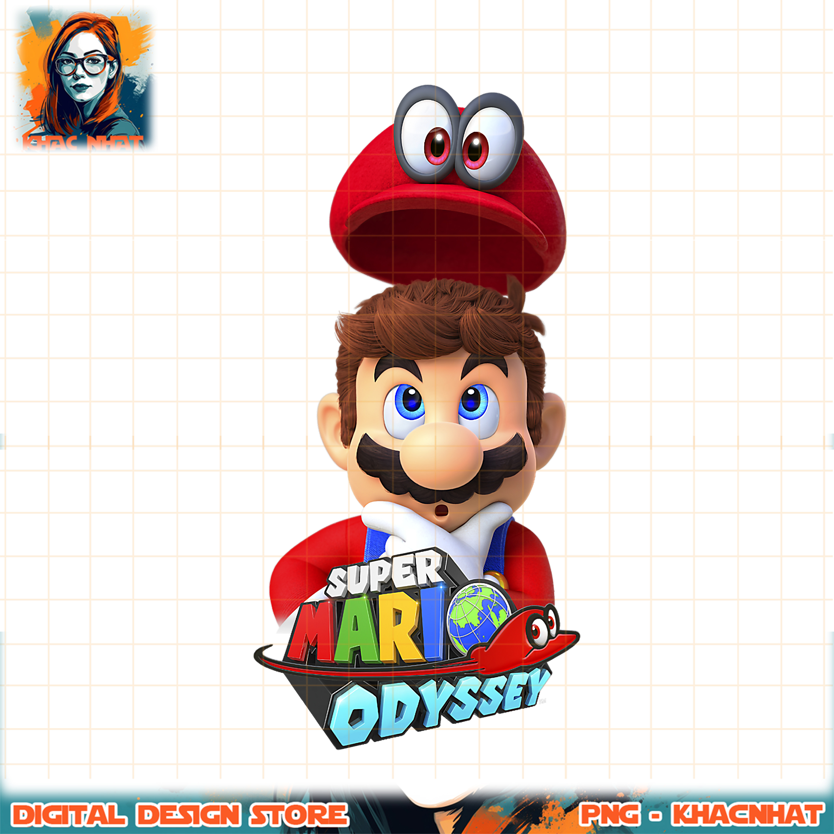 Super Mario Odyssey Game Logo Cappy Mario Graphic png, digit | Inspire ...