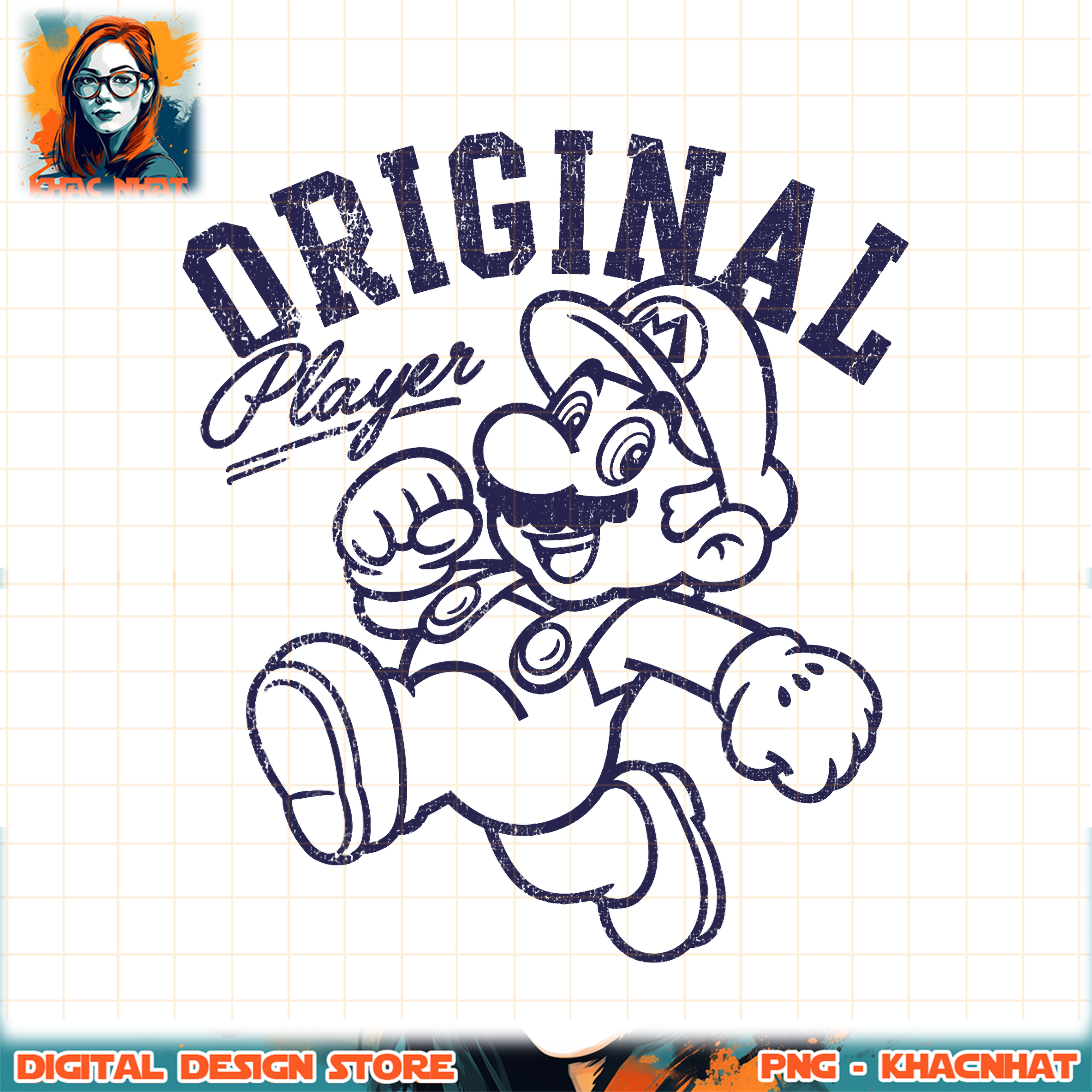 Super Mario Original Player Mario png, digital download, ins | Inspire ...