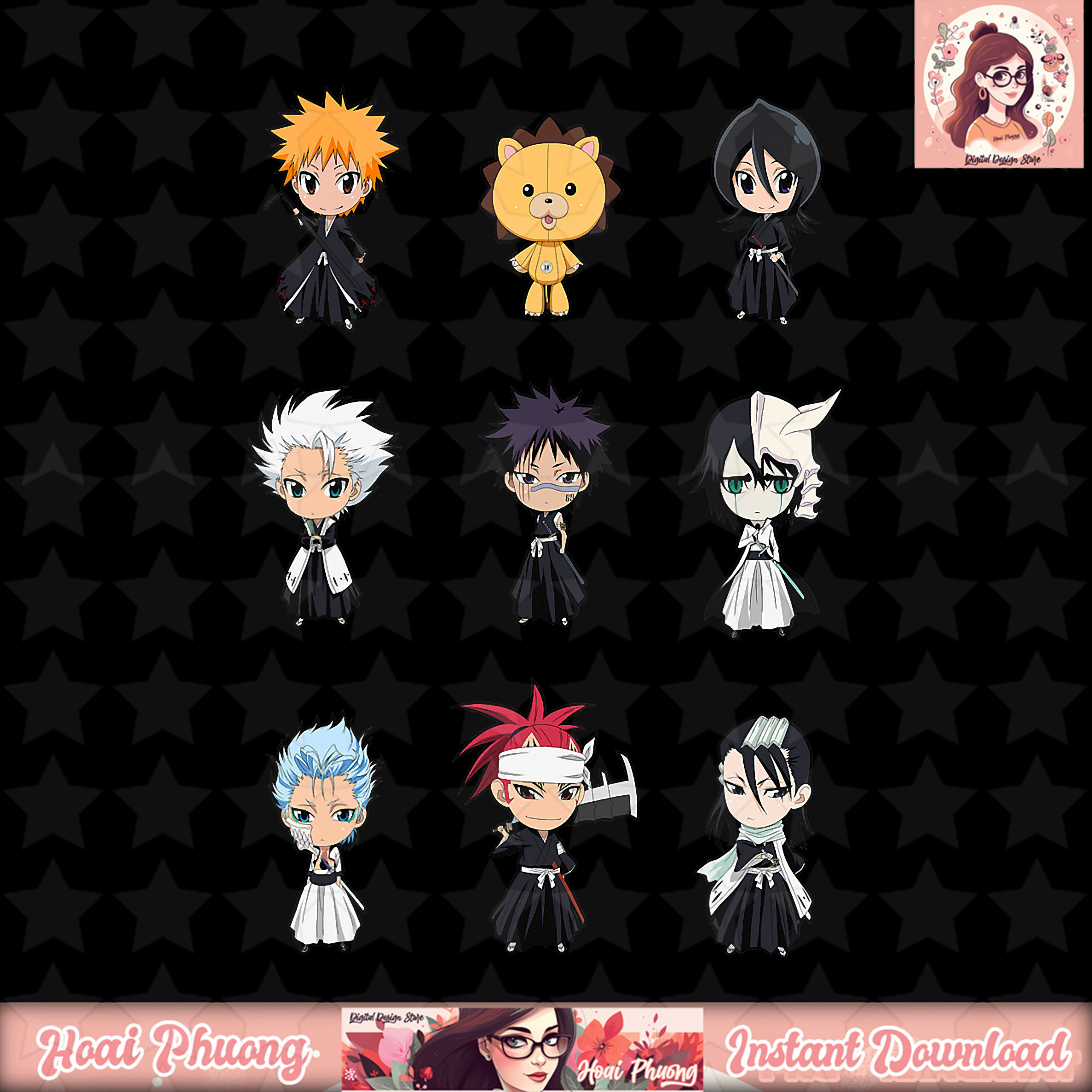 Bleach Chibi Character Grid PNG Download copy | Inspire Uplift