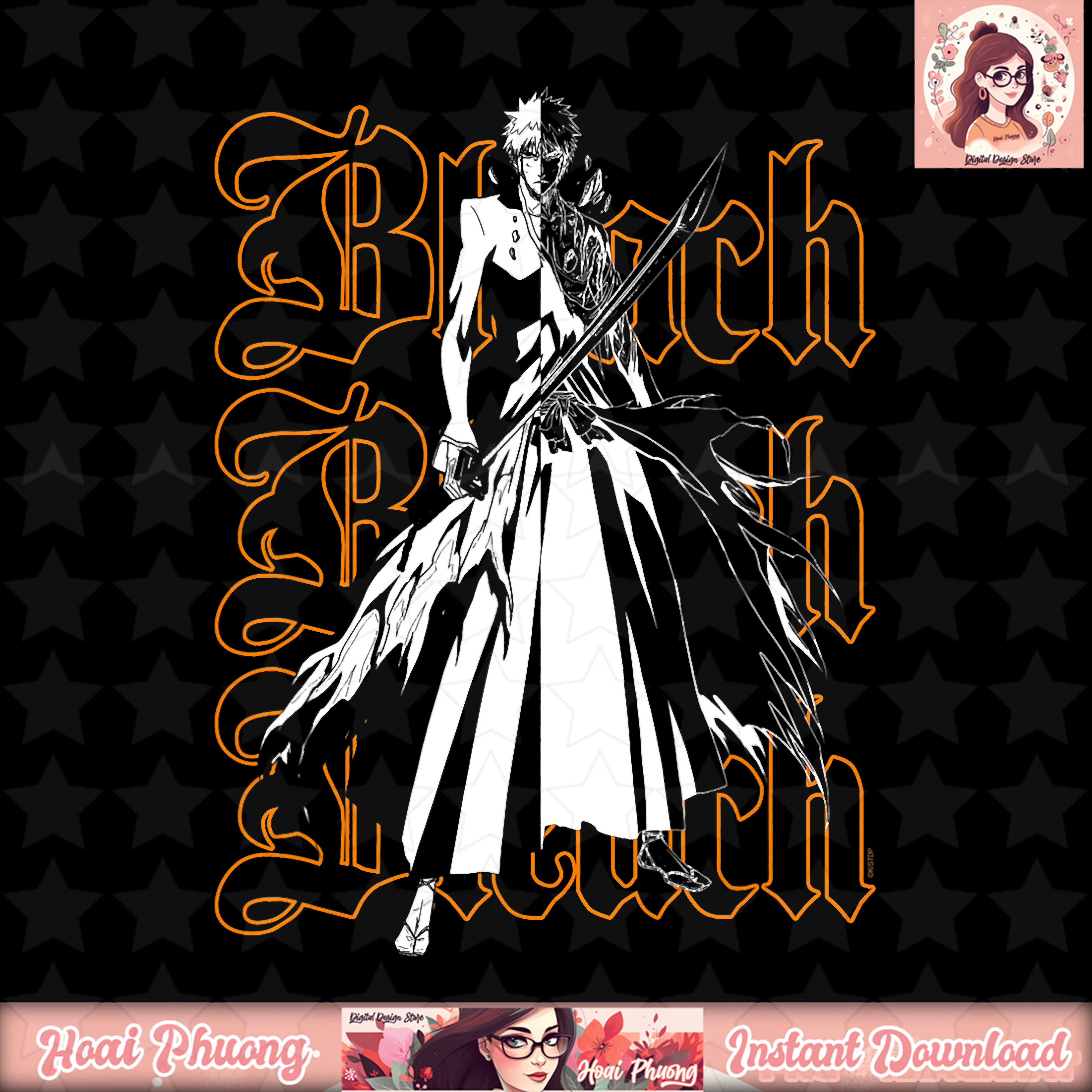 Bleach Ichigo _ Repeating Logo PNG Download copy | Inspire Uplift