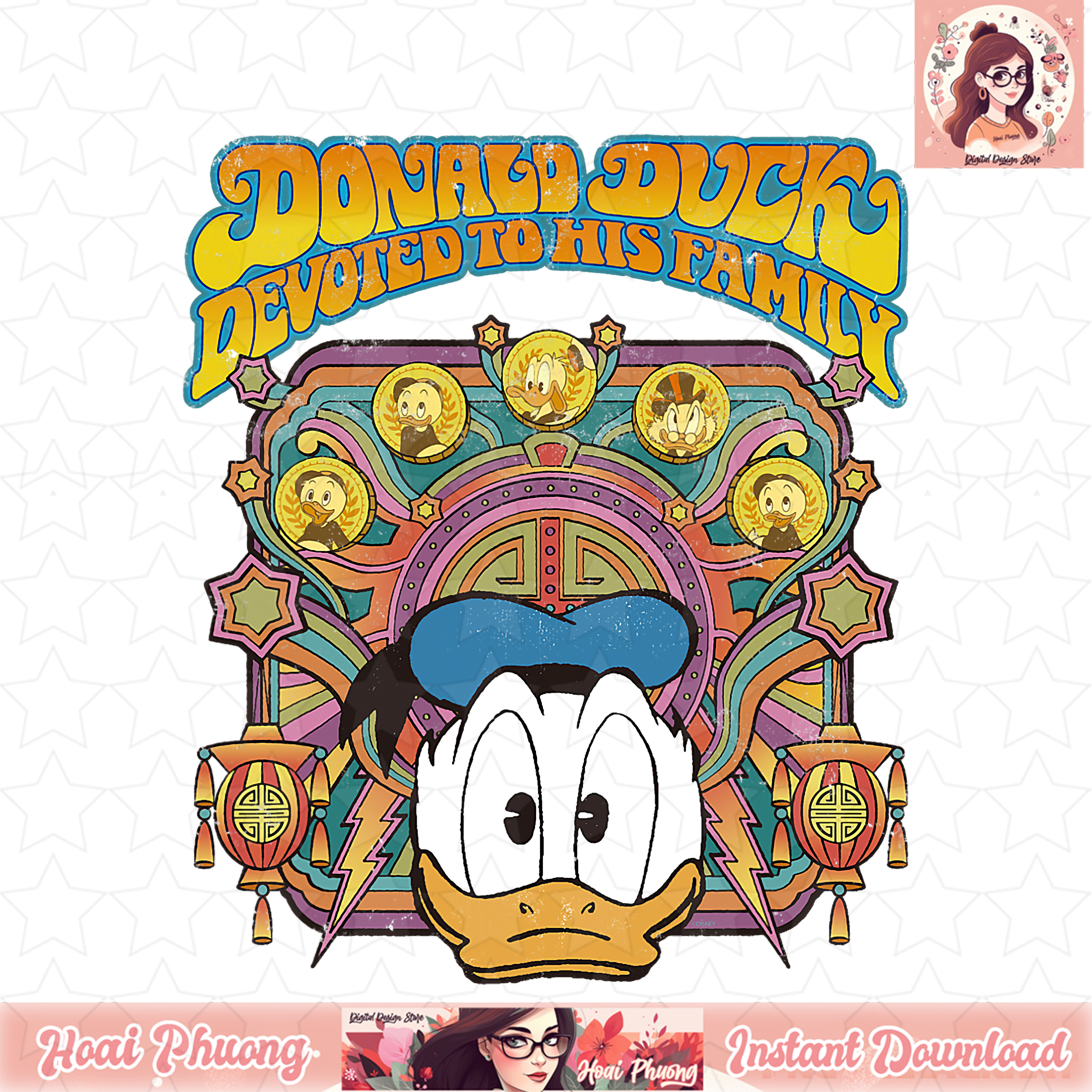 Disney DuckTales Donald Duck Devoted to His Family Retro PNG | Inspire ...