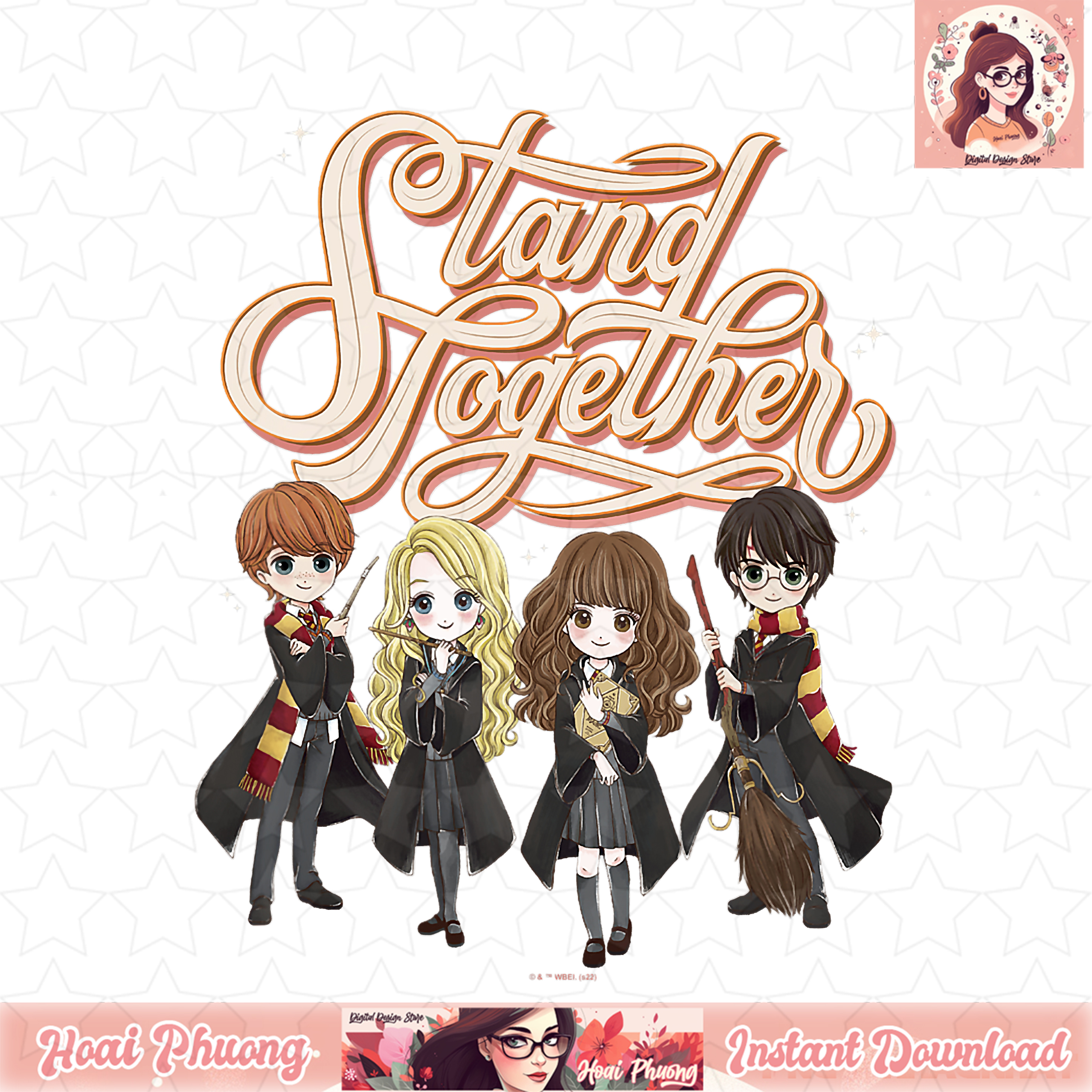 Harry Potter Deathly Hallows 2 Stand Together Group Poster T | Inspire ...