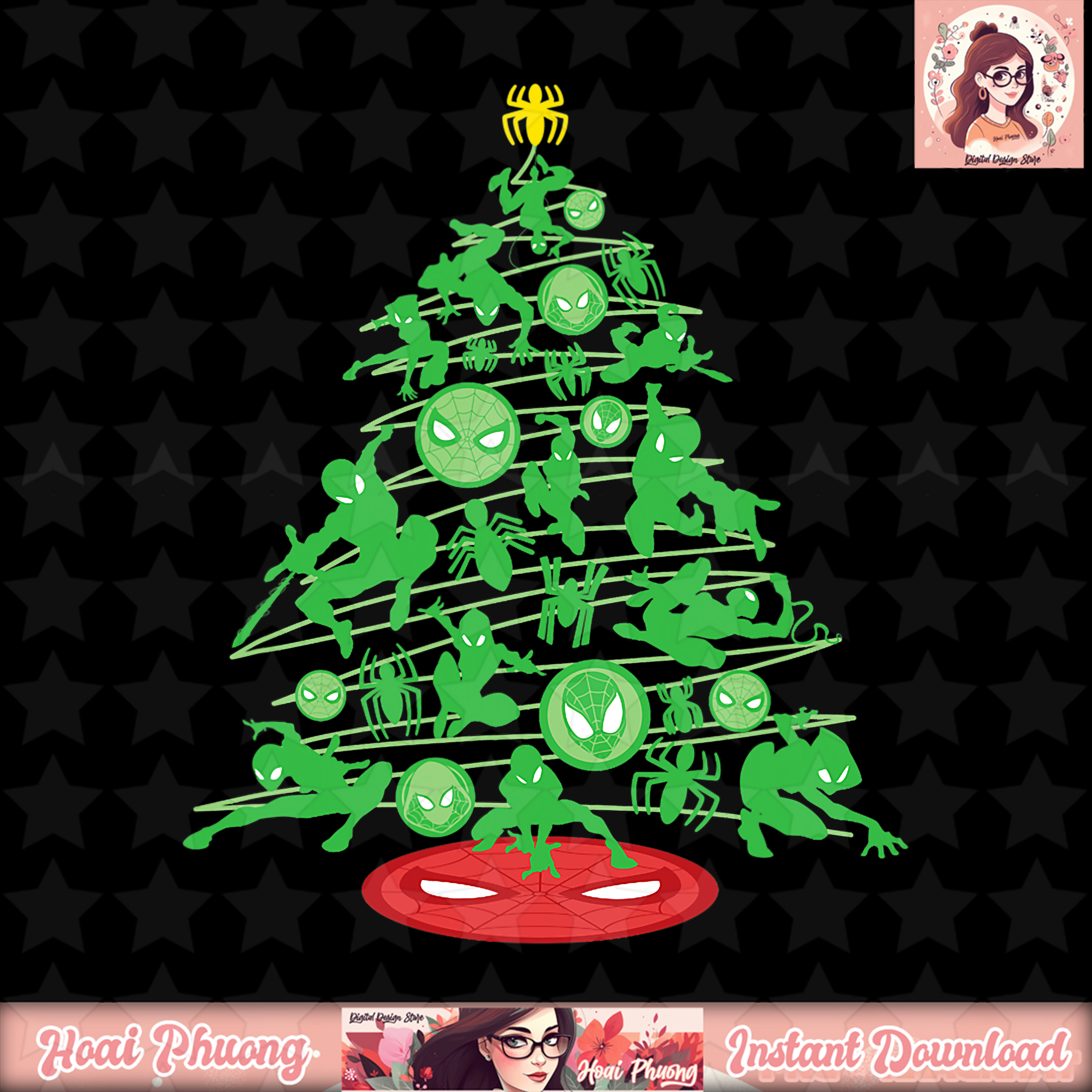 Marvel Spider-Man Christmas Tree Holiday T-Shirt.pngMarvel S | Inspire ...
