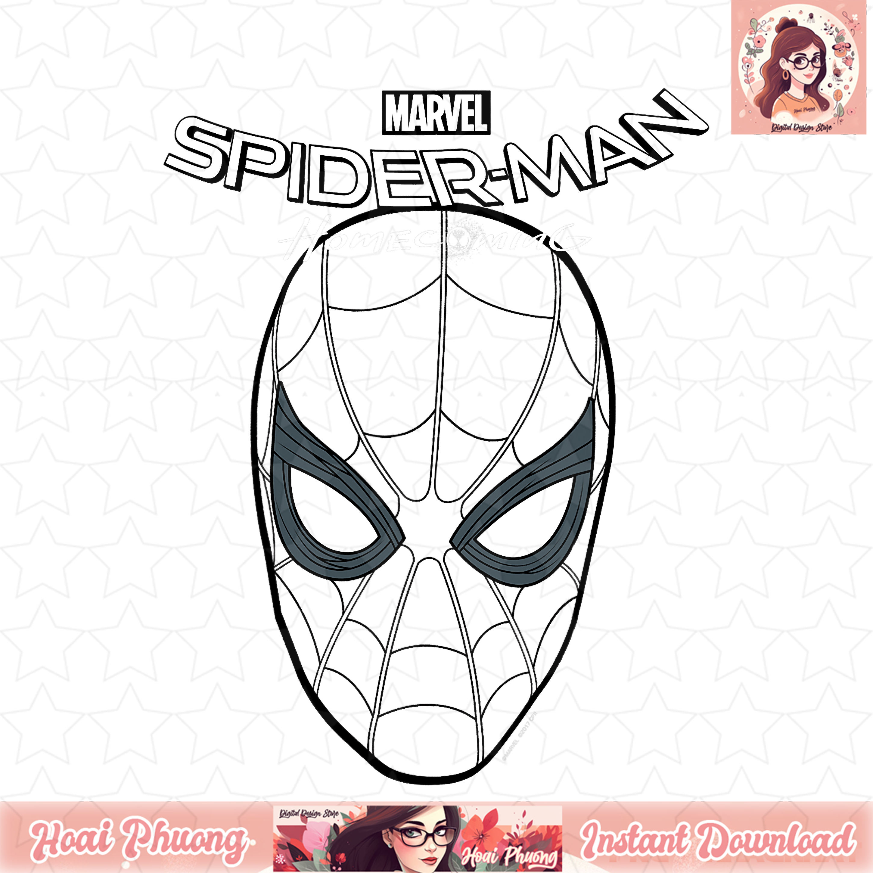 Marvel Spider-Man Homecoming Tonal Face Graphic png, digital | Inspire ...