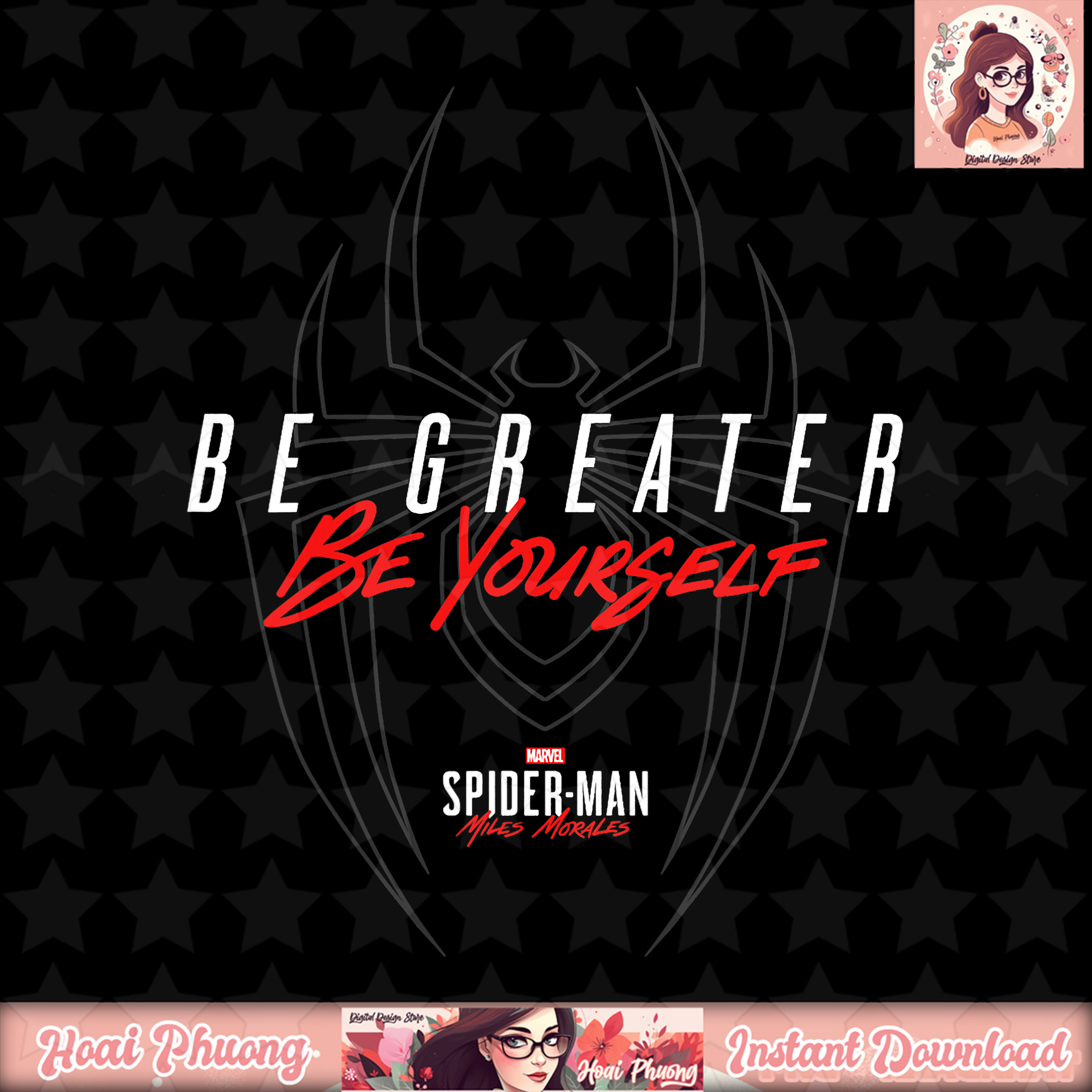 Marvel Spider-Man Miles Morales Be Greater Be Yourself png, | Inspire ...