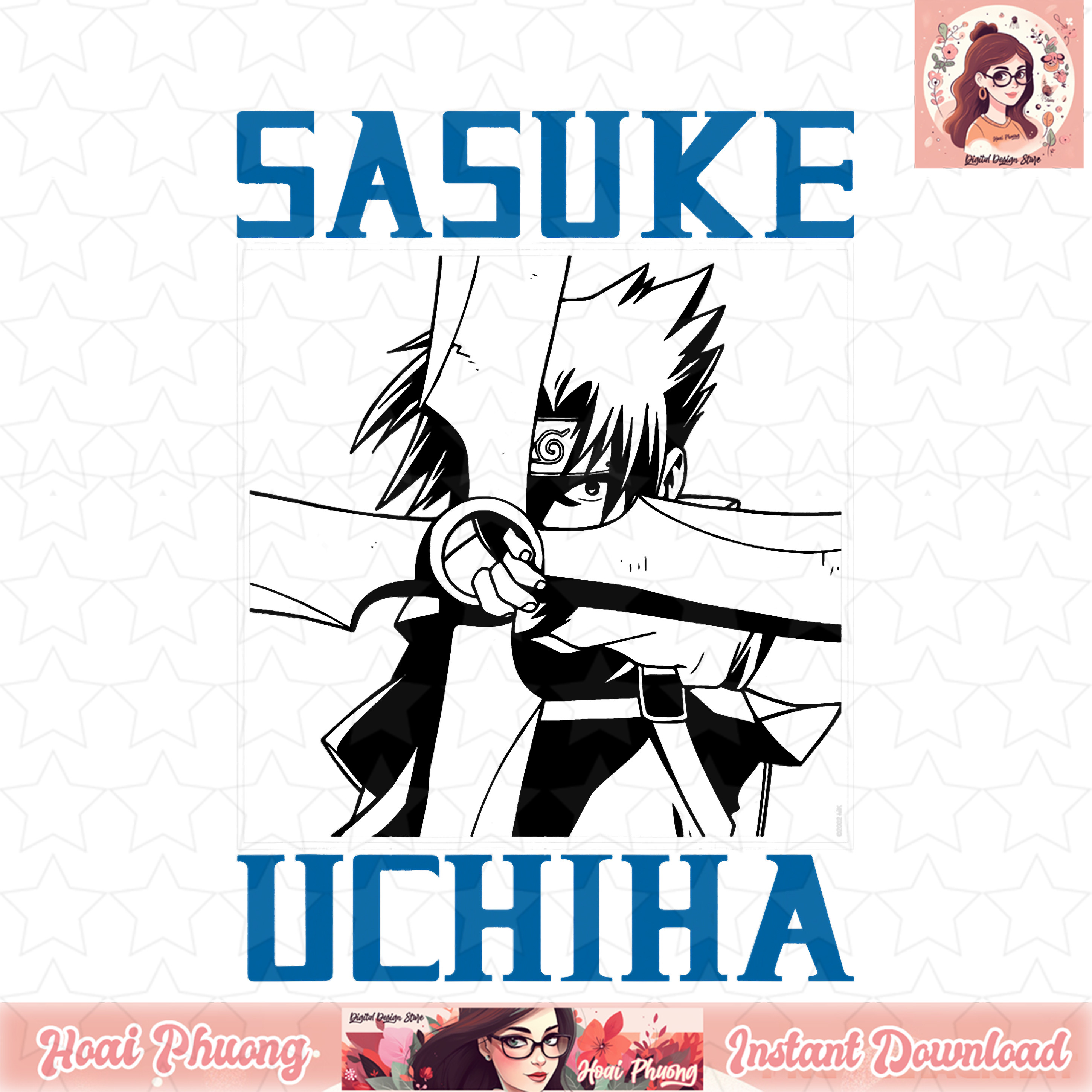 Naruto Original Sasuke Uchiha png, digital download, instant | Inspire ...