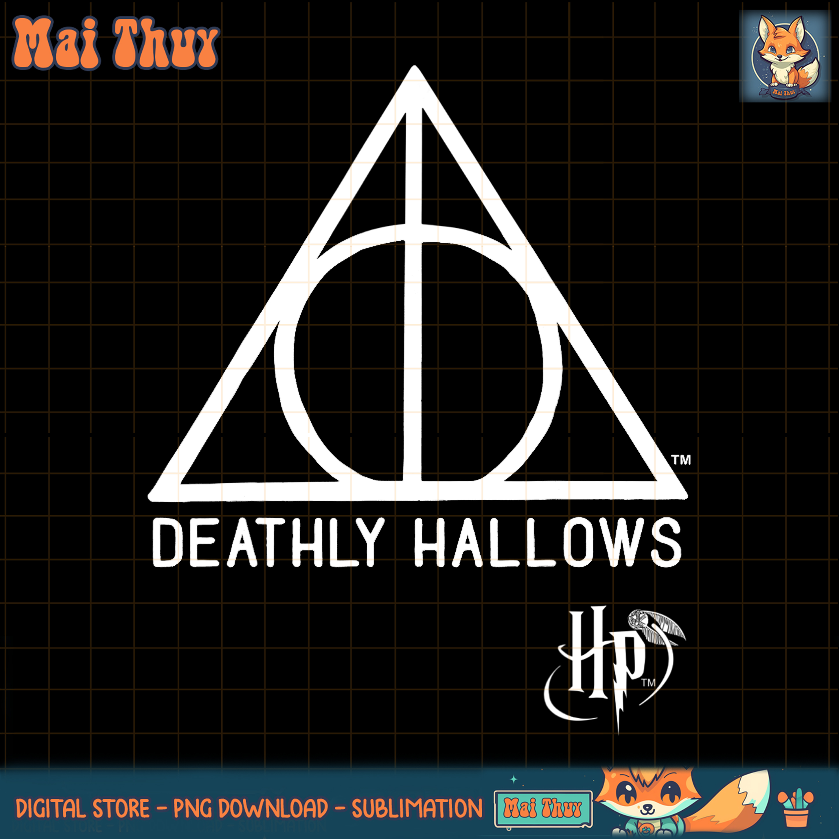 Harry Potter Deathly Hallows Line Symbol PNG Download | Inspire Uplift