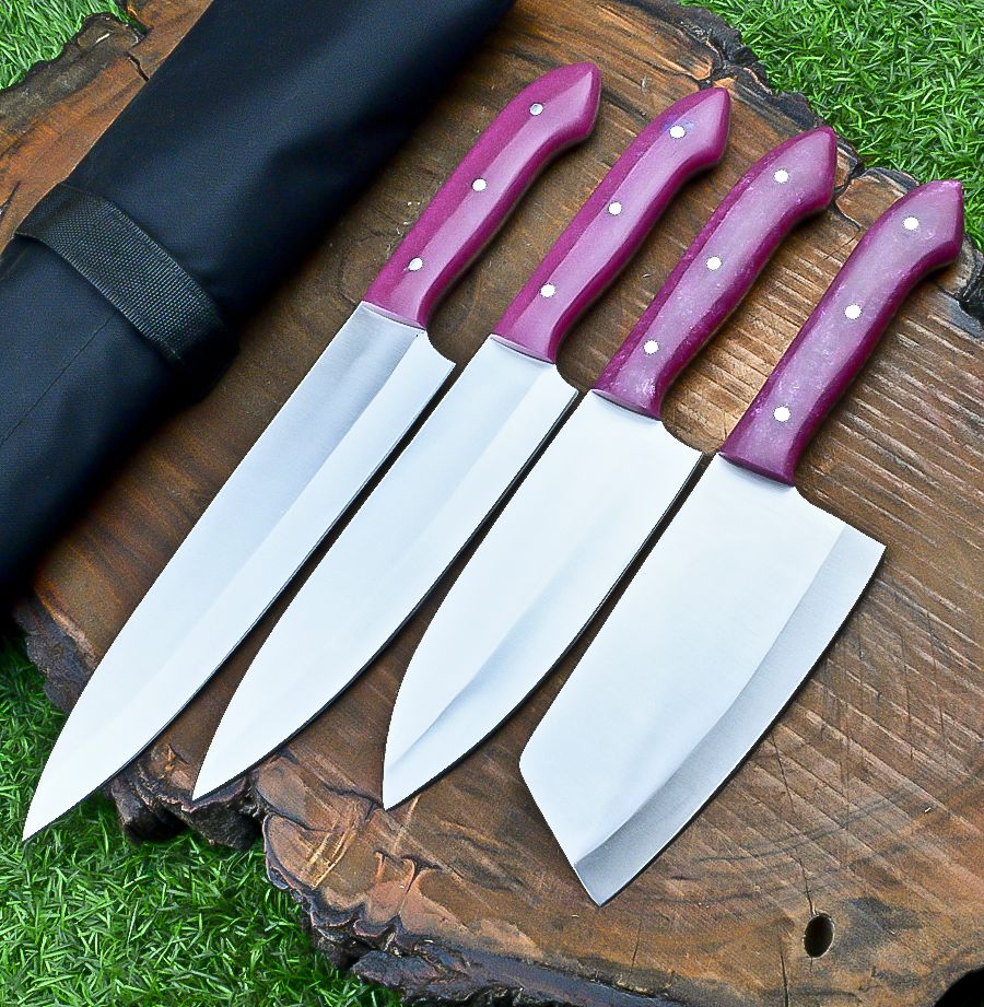 Custom Handmade Kitchen Knife Set – Chef Knives Set , D2 Ste | Inspire ...