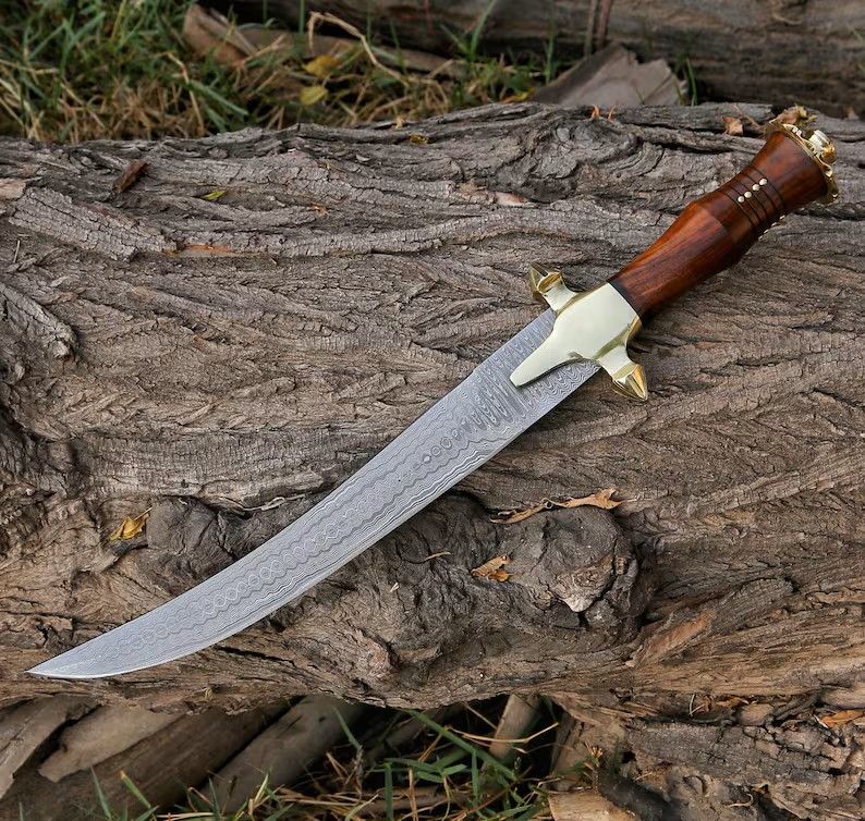 Damascus Steel Handmade Short Sword For Pirate, Medieval Cos | Inspire ...