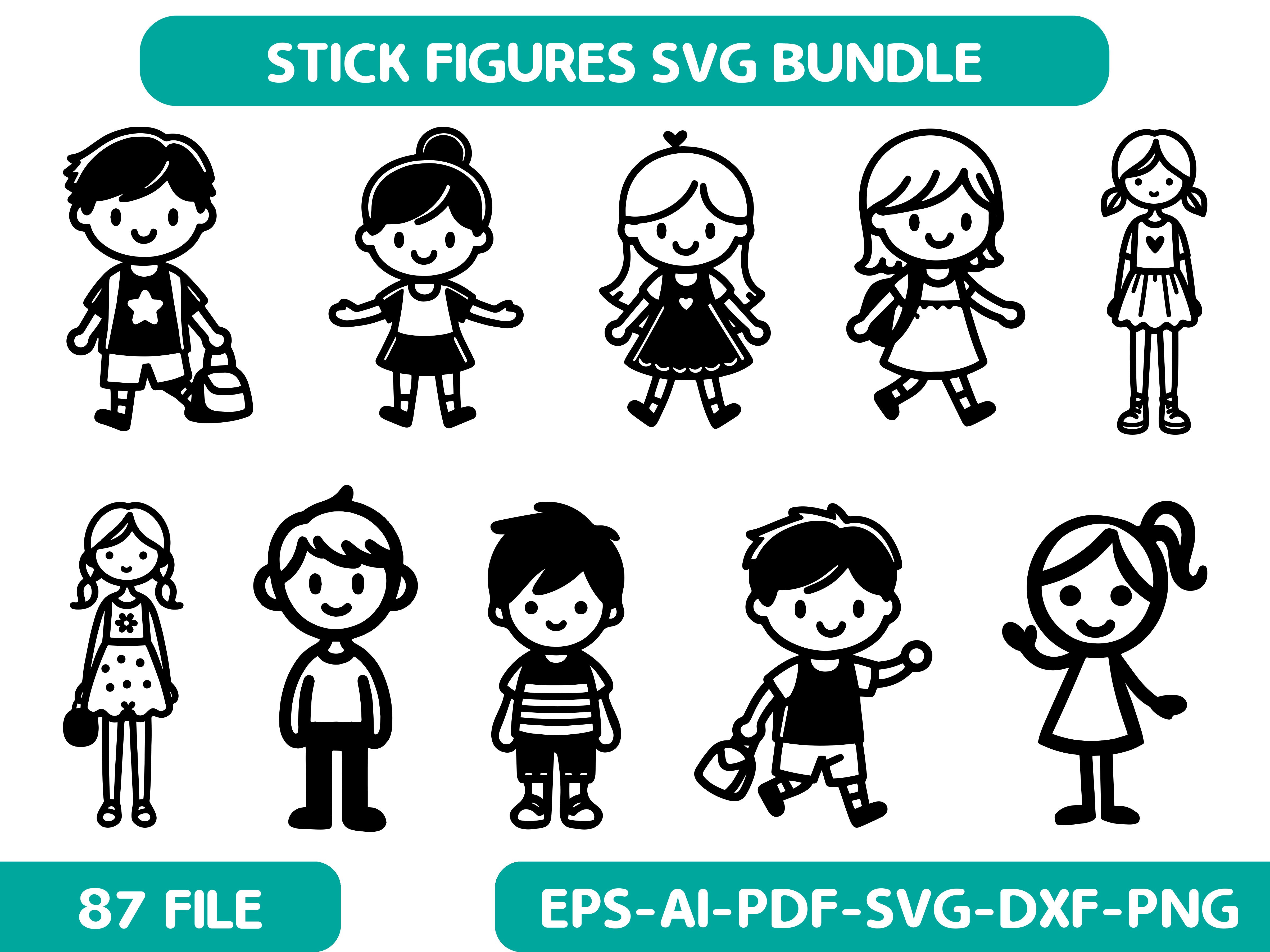 Stick Figures Svg bundle | Inspire Uplift