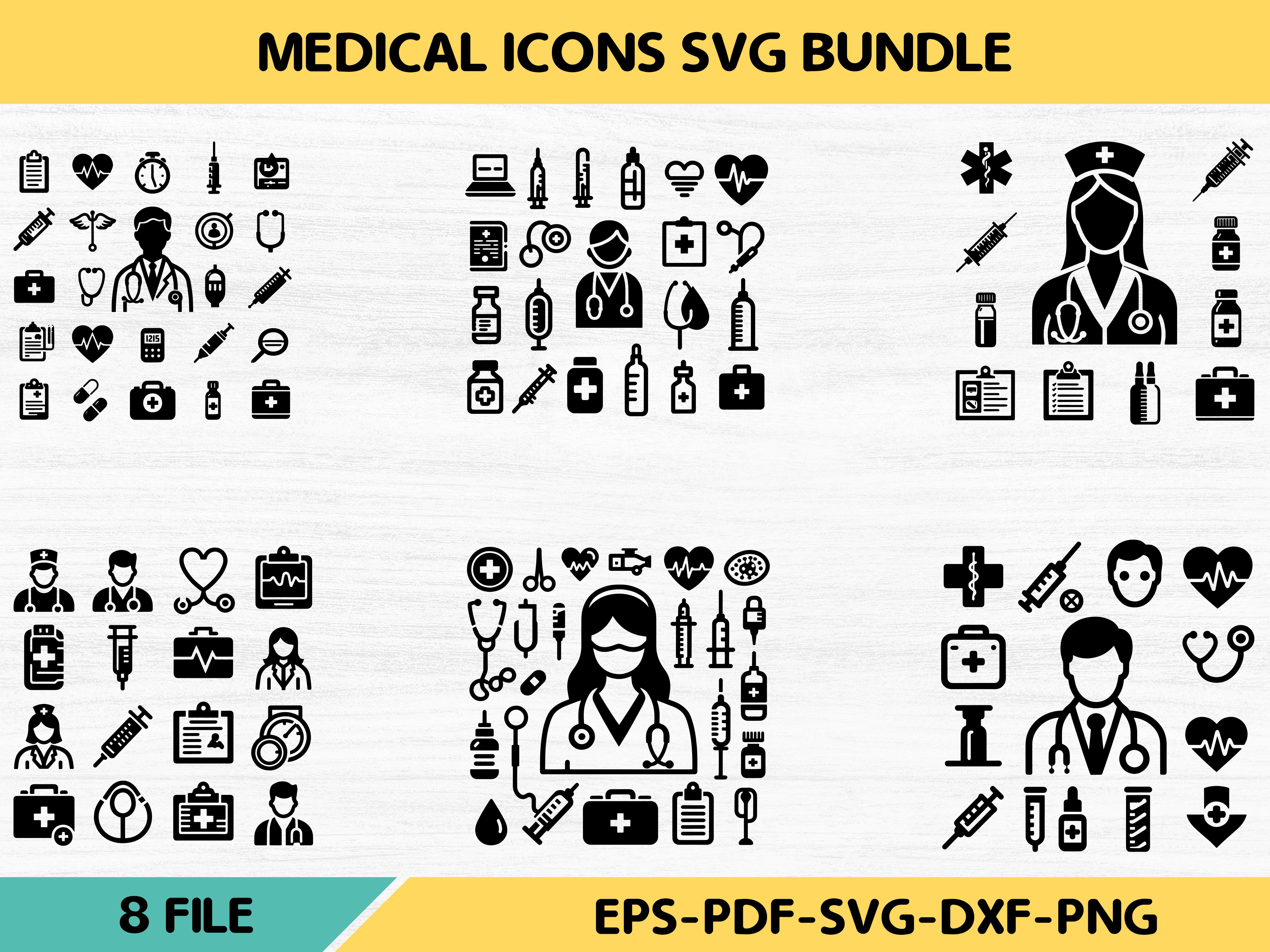 Medical Icons Svg Bundle | Inspire Uplift