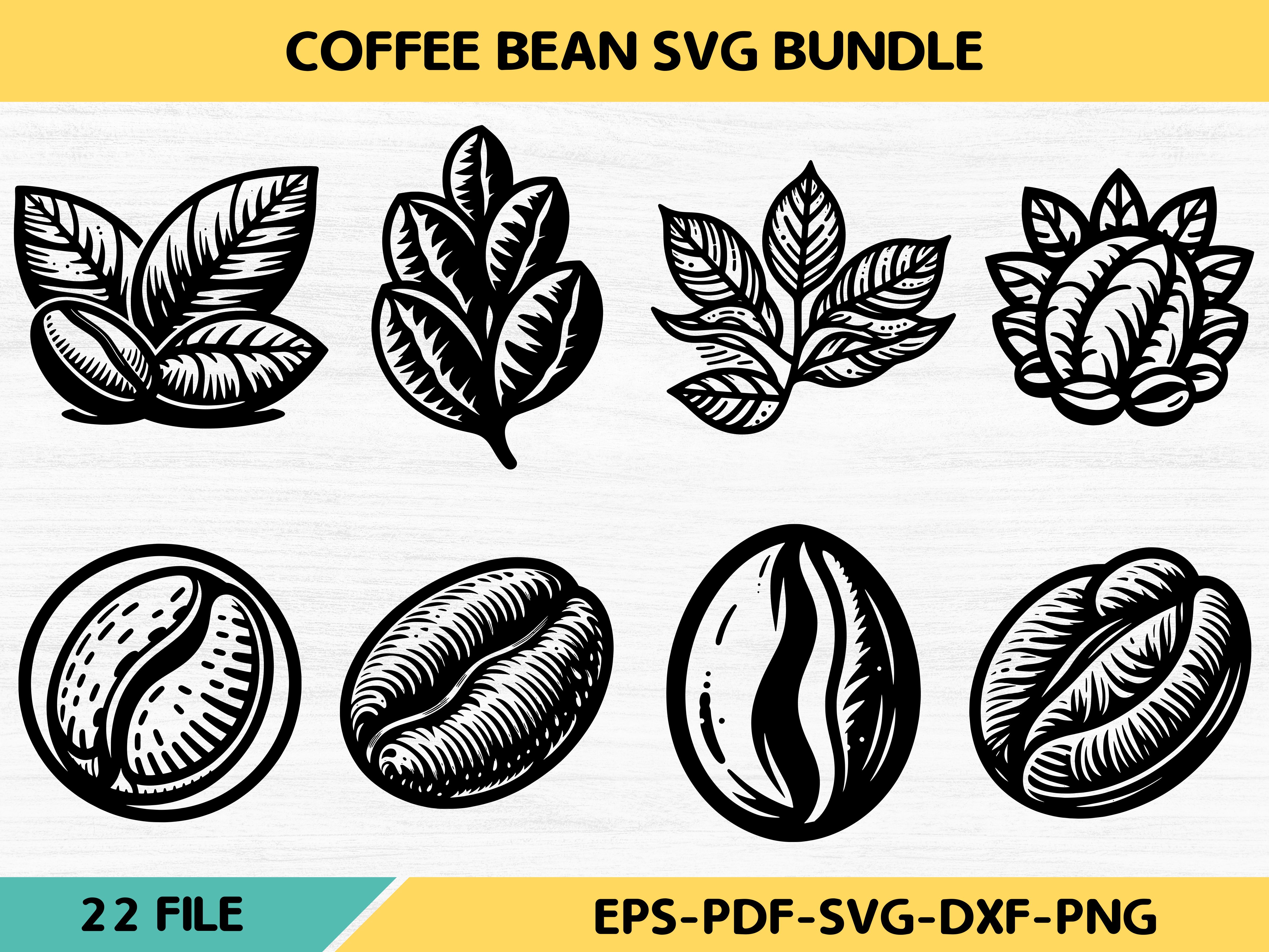 Coffee bean Svg Bundle | Inspire Uplift
