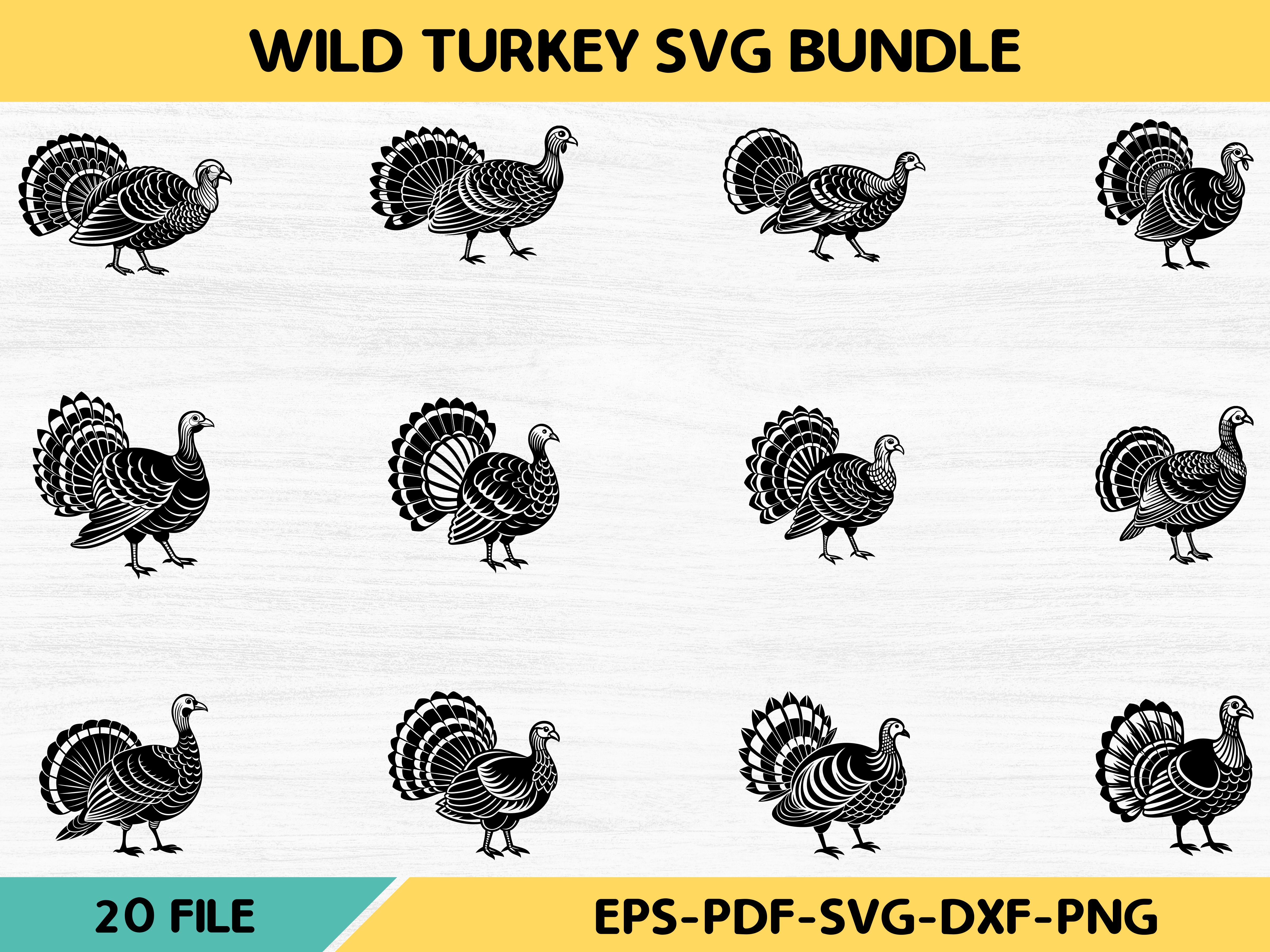 Wild Turkey svg Bundle | Inspire Uplift
