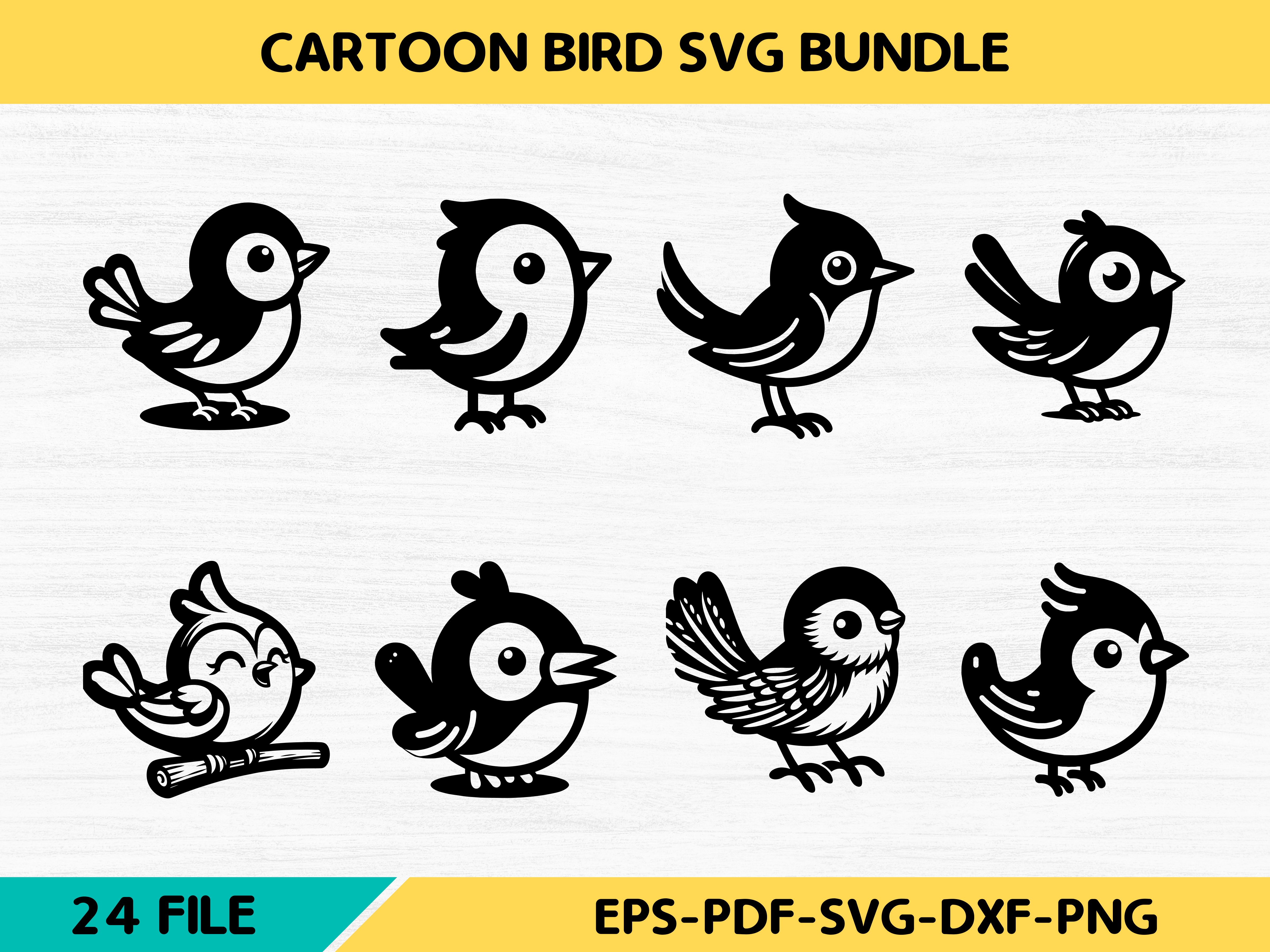 Cartoon Bird SVG | Inspire Uplift