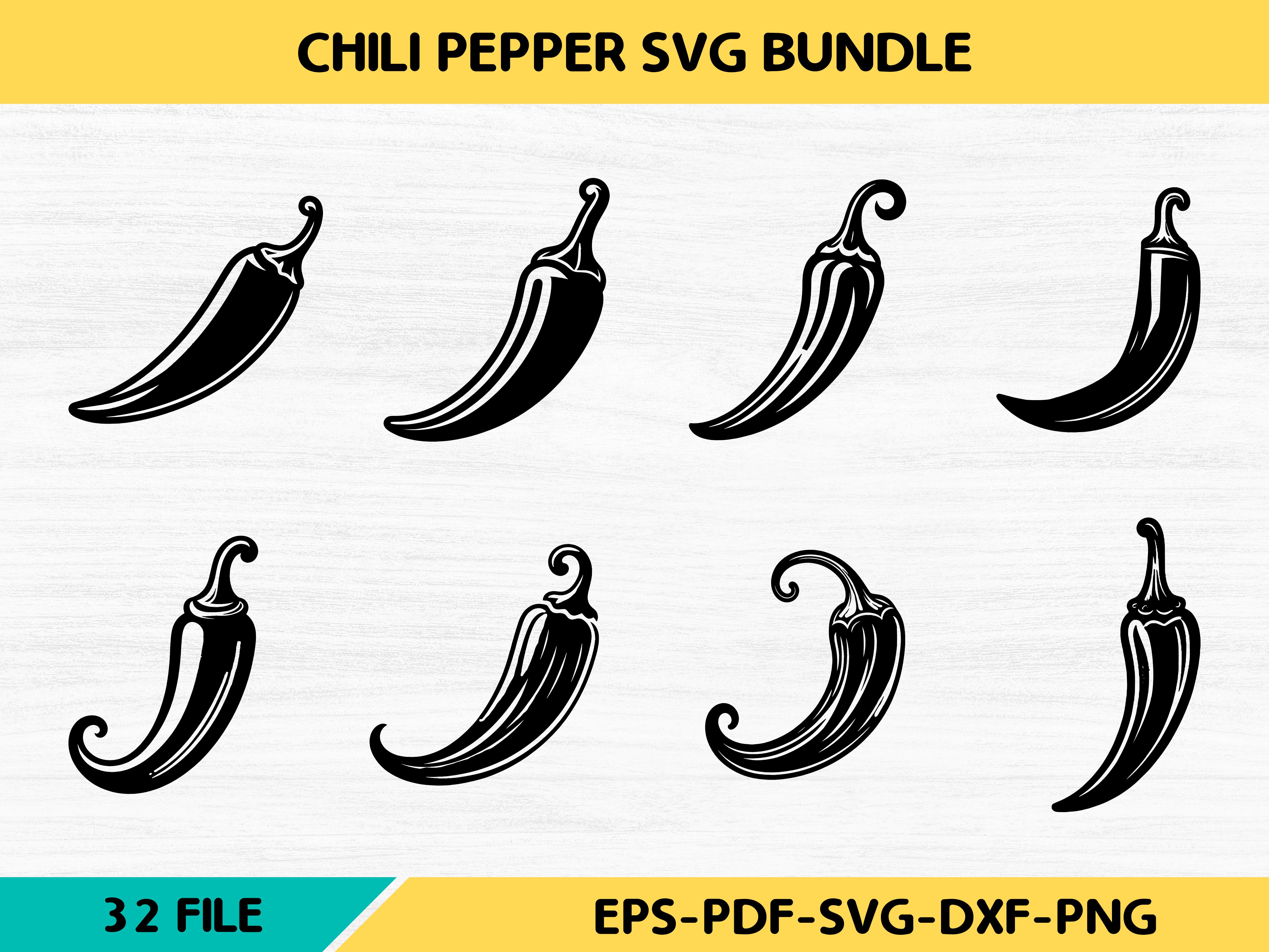 CHILI PEPPER SVG Bundle | Inspire Uplift