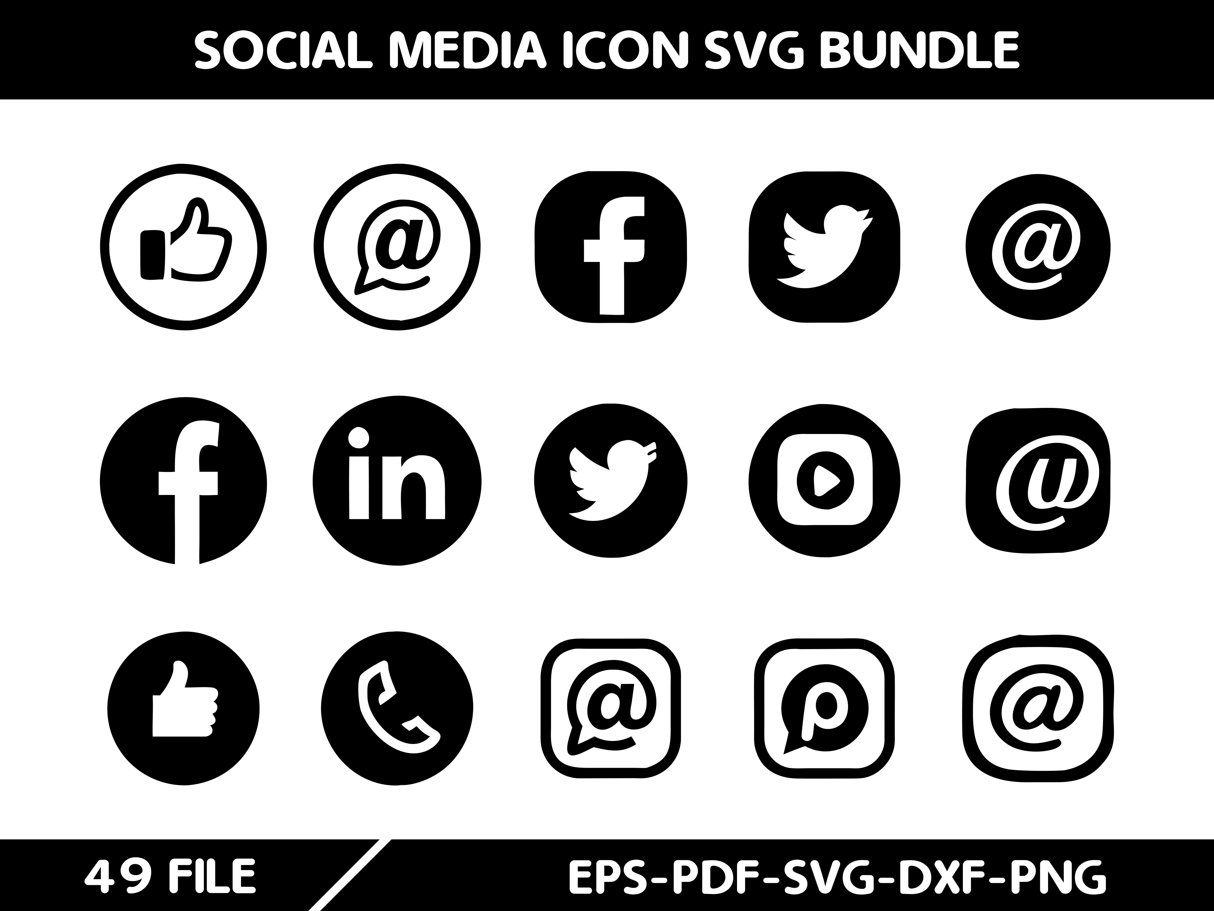 Social Media Icon svg Bundle | Inspire Uplift