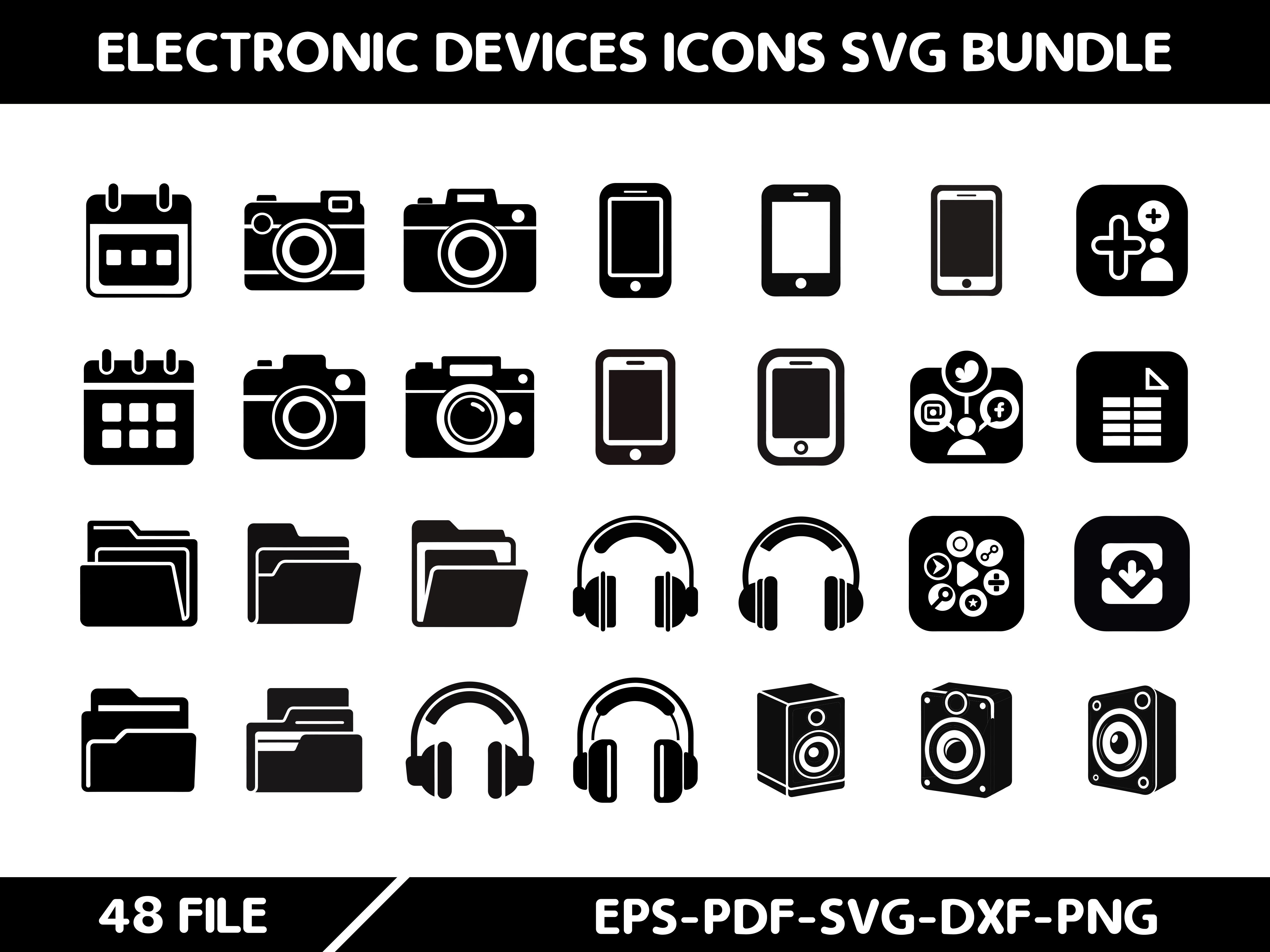 Electronic Devices Icons svg | Inspire Uplift