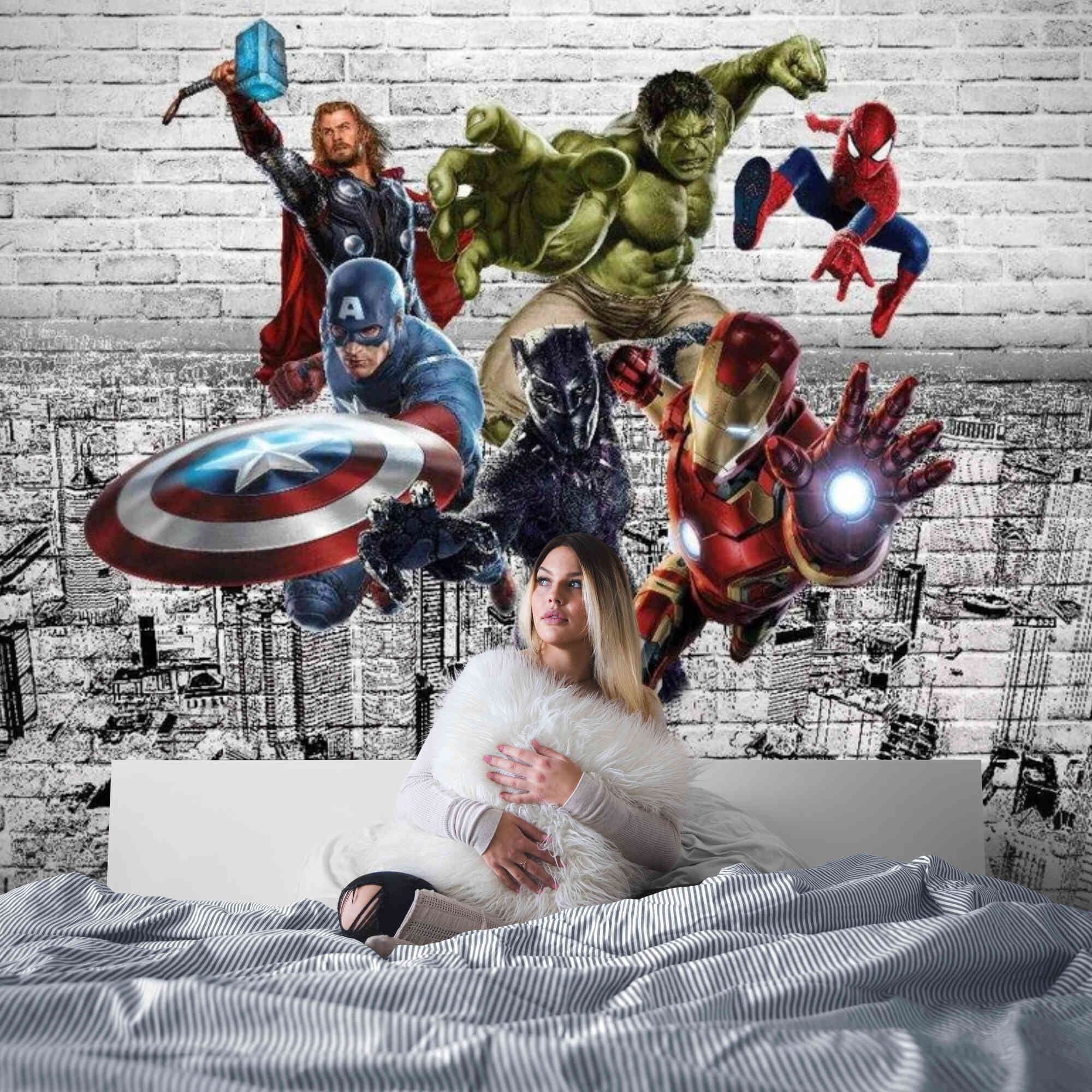 Marvel Wallpaper Boy Murals Cartoon 3D Wallpaper -WallpaperM | Inspire ...