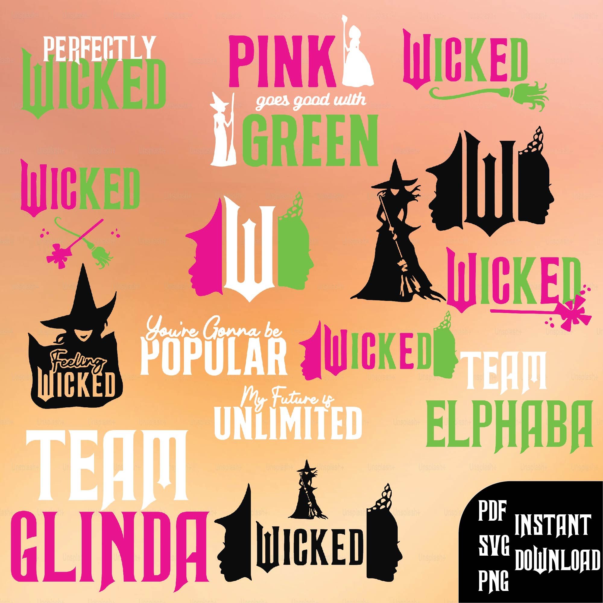 Wicked Movie SVG Bundle , Wicked PNG, Wicked Vinyl, Wicked C | Inspire ...