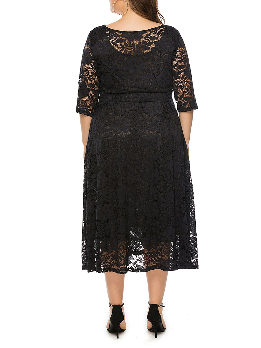 Plus Size Floral Lace Dress for Beach & Evening | Inspire Uplift
