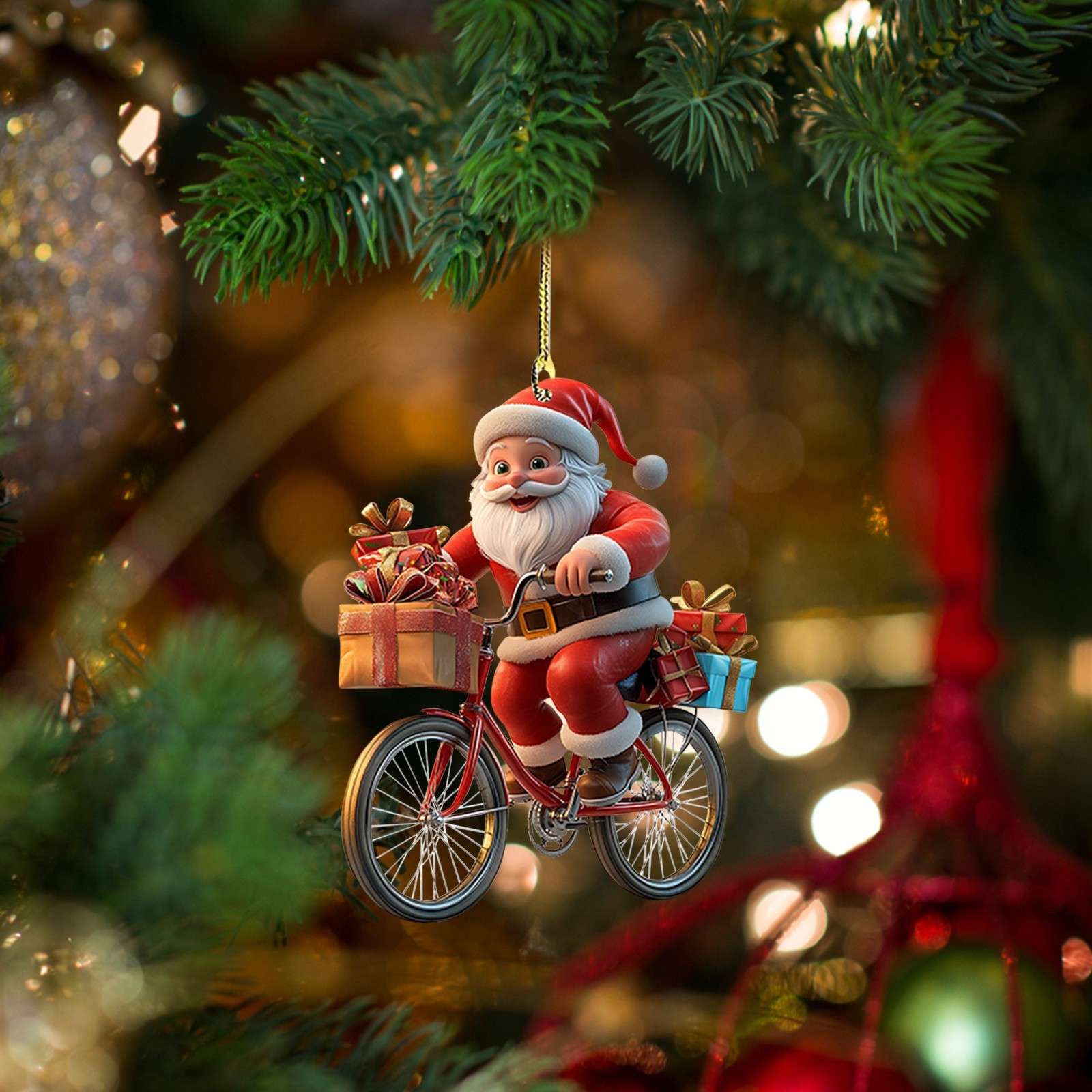 2d Acrylic Winter Hanging Christmas Pendants Santa Gifts | Inspire Uplift
