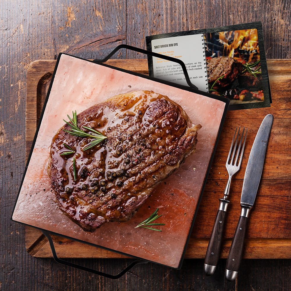 HANDMADE HIMALAYAN ROCK SALT BLOCK COOKING PLATE/SLAB SET - | Inspire ...