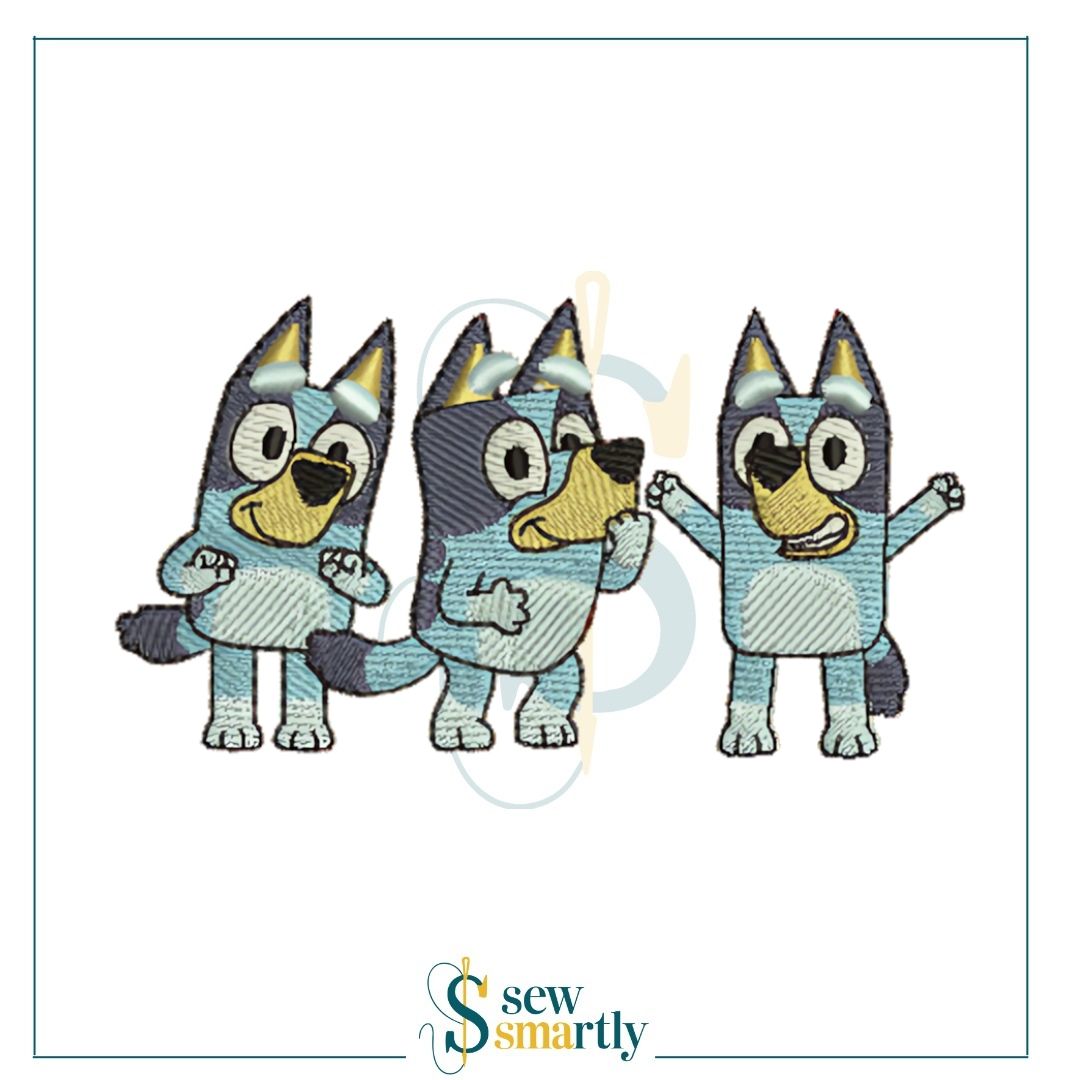 Bluey Dog Embroidery Design - Digital Machine Embroidery (4 | Inspire ...