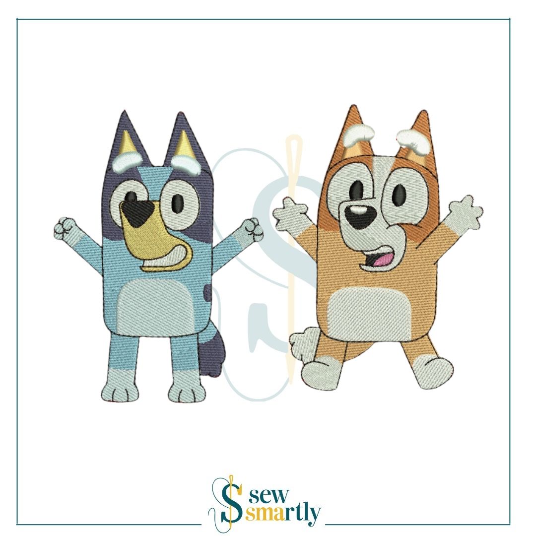Bluey and Bingo Embroidery Design - Digital Machine Embroide | Inspire ...