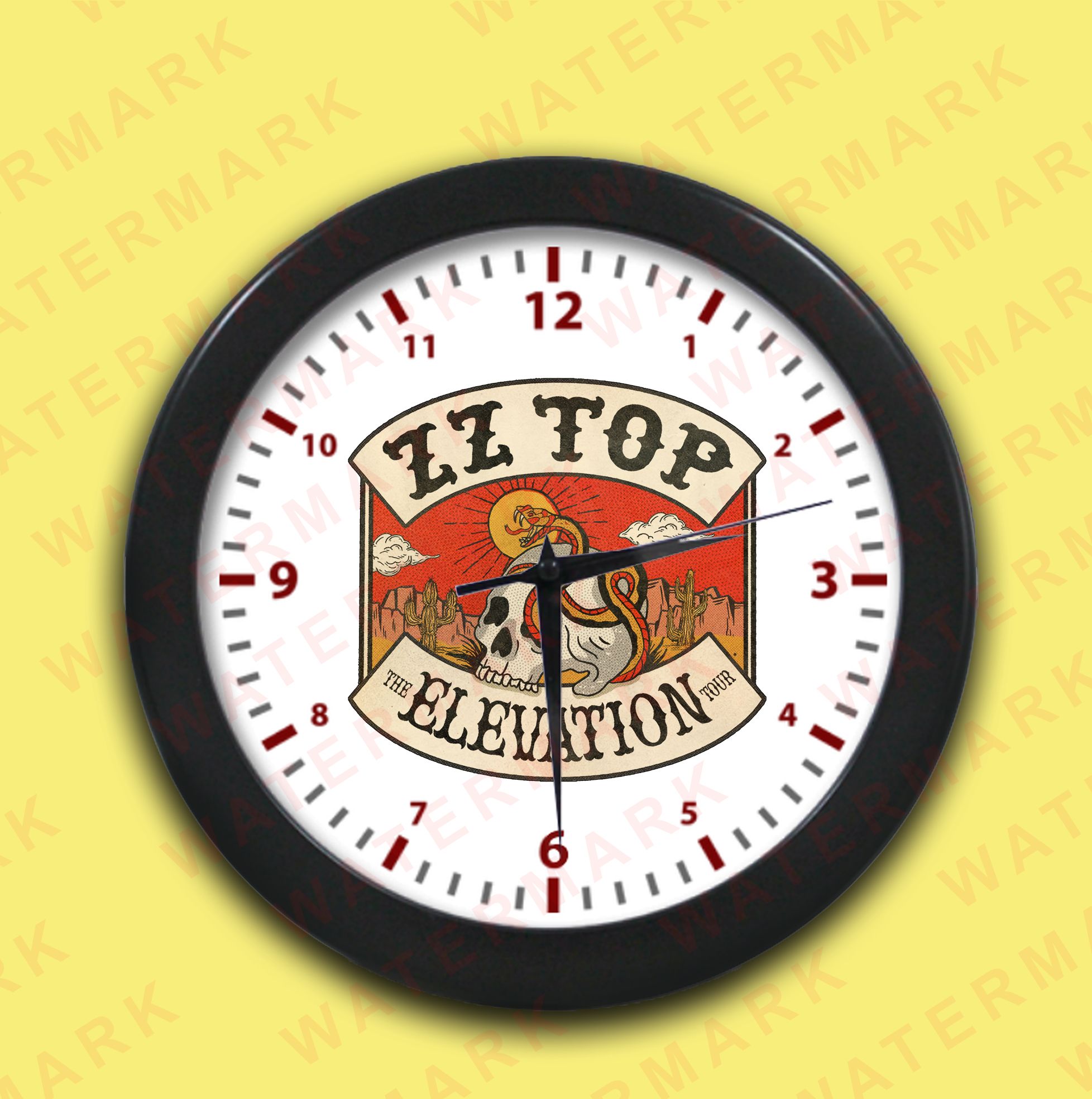 ZZ TOP THE ELEVATION TOUR 2025 Wall Clocks | Inspire Uplift