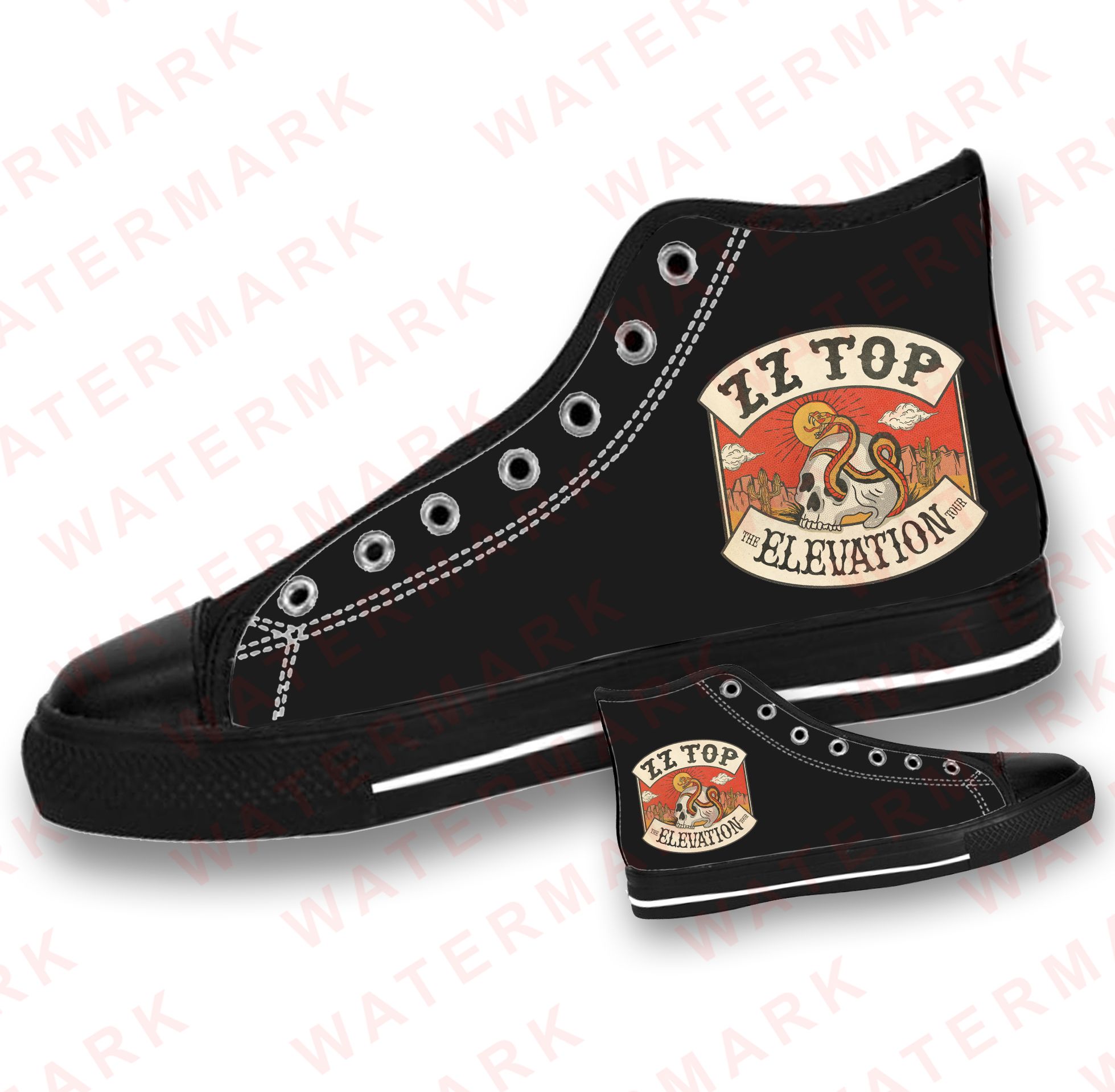 ZZ TOP THE ELEVATION TOUR 2025 Black Shoes | Inspire Uplift