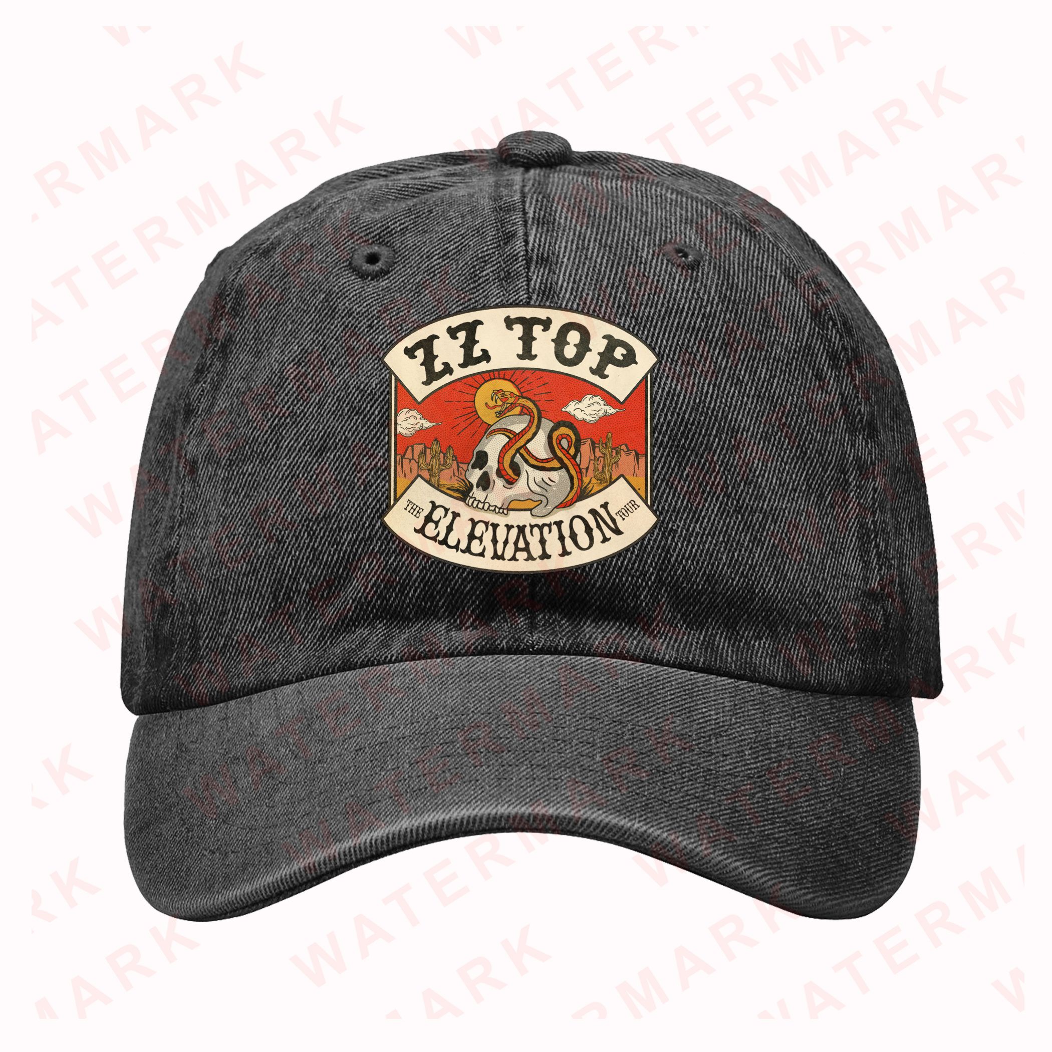 ZZ TOP THE ELEVATION TOUR 2025 Denim Hat Cap | Inspire Uplift