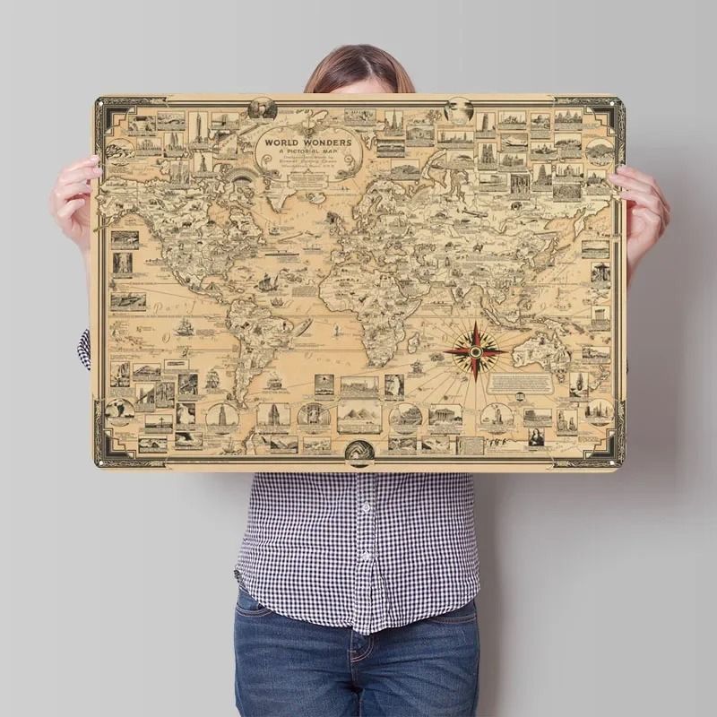 World Wonders Map Chart | Inspire Uplift