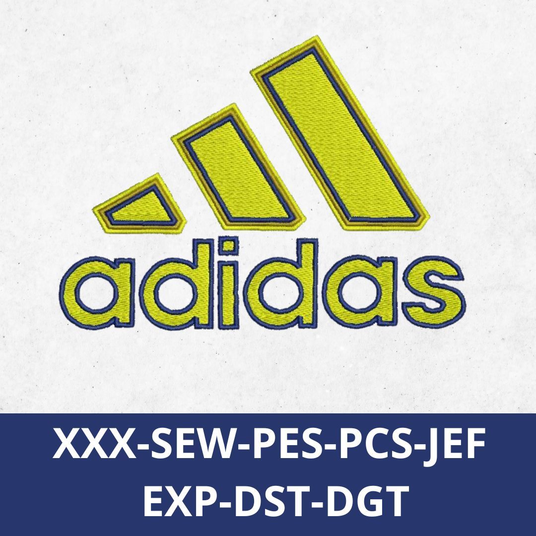 Adidas Logo Embroidery Design, Digital Embroidery File, Inst | Inspire ...
