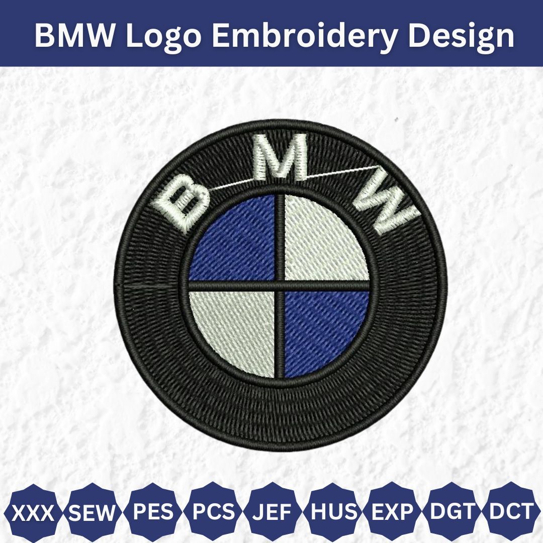 BMW Logo Car Embroidery File Luxury Car Brand Embroidery Fil | Inspire ...