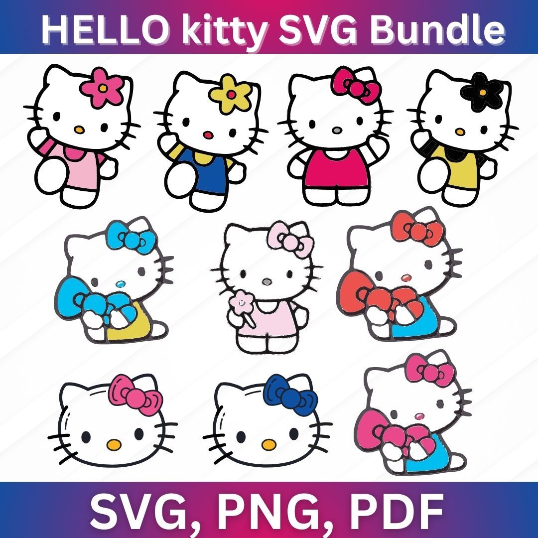 Hello Kitty Svg Silhouette Hello Kitty Svg Cricut File Hel Inspire