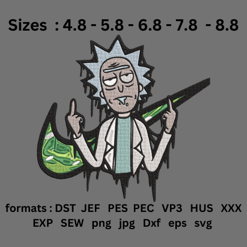 Rick and Morty Embroidery Design - Machine Embroidery Patter | Inspire ...