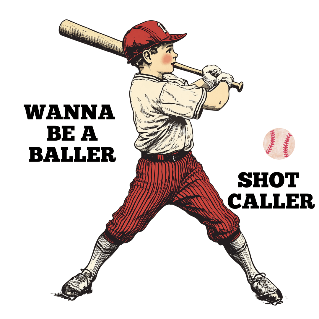 Wanna be a baller shot caller Png Baseball boy Png Retro bas | Inspire ...