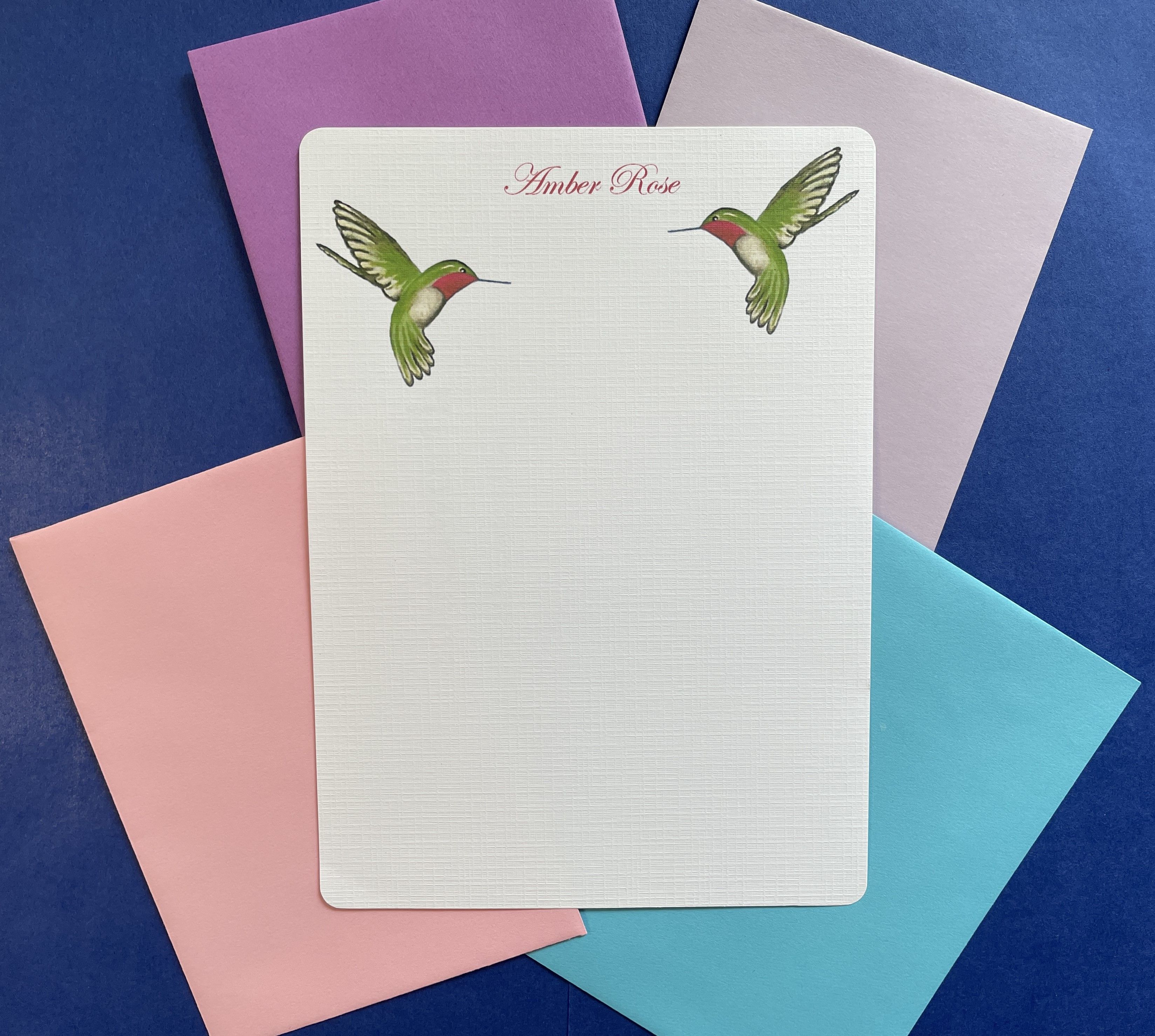 Hummingbird Duo, Writing Paper Stationery - Set Of 36 | Inspire Uplift