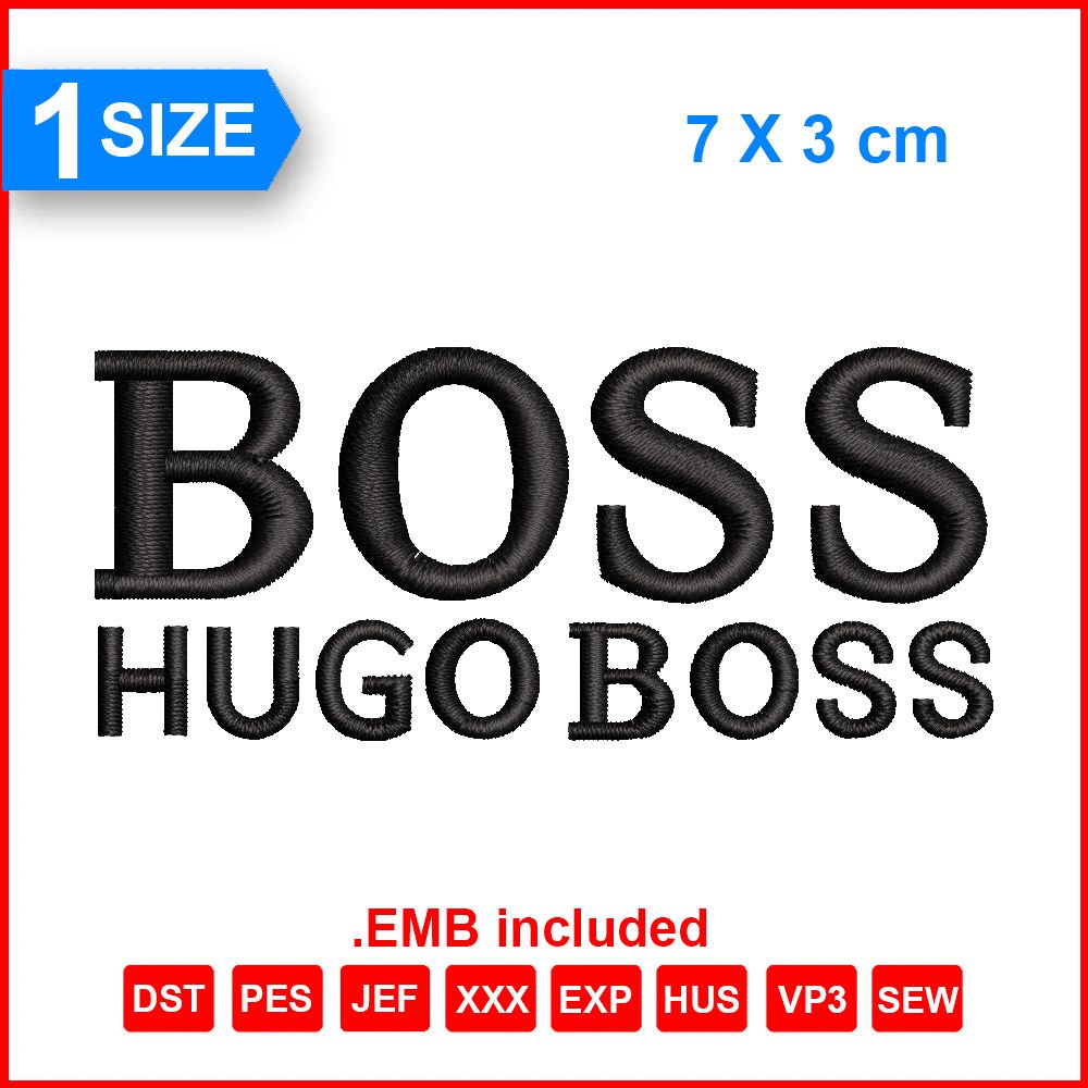 Hugo Boss Luxury Logo Embroidery Design | Inspire Uplift