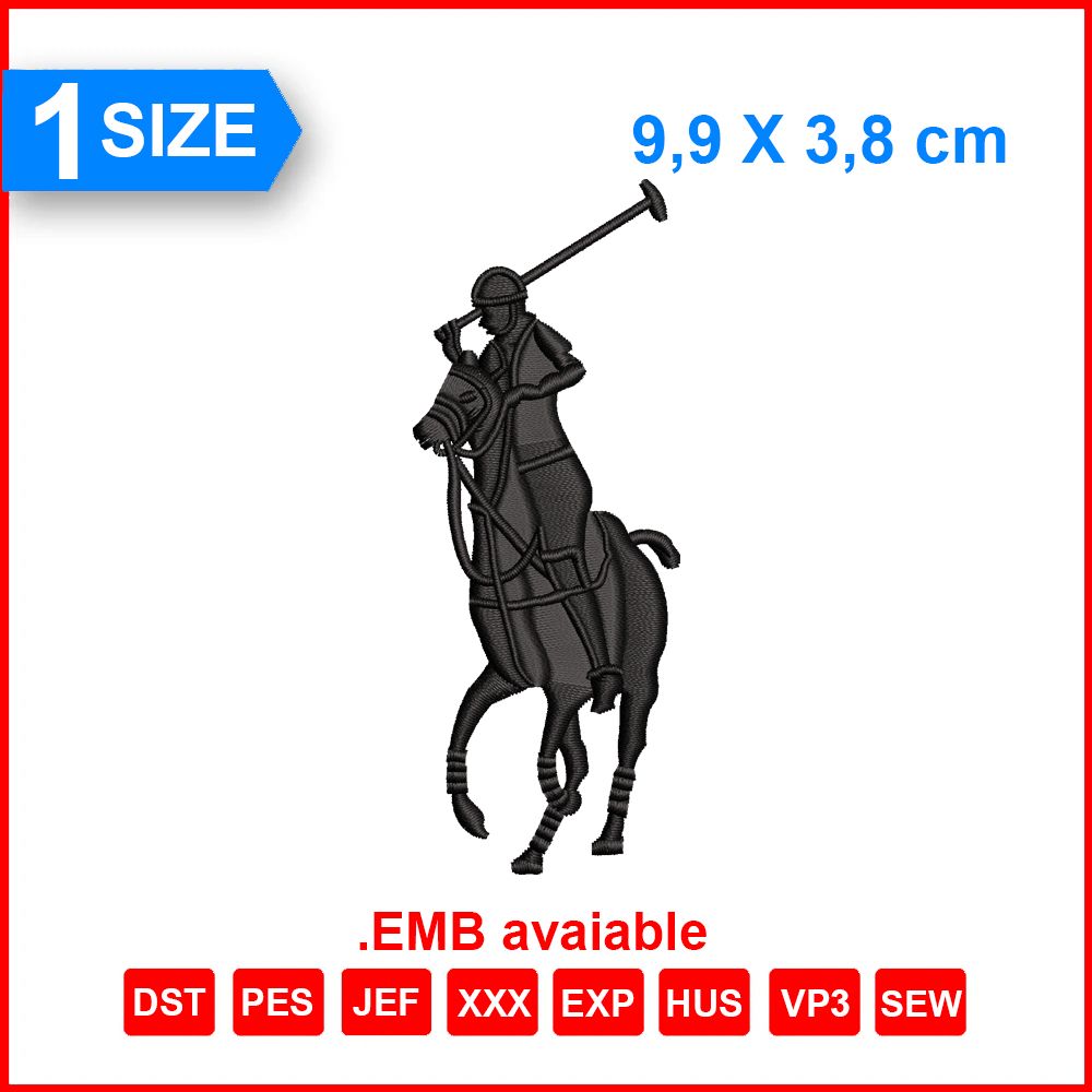 Polo Ralph Lauren Big Horse Luxury Logo Embroidery Design | Inspire Uplift