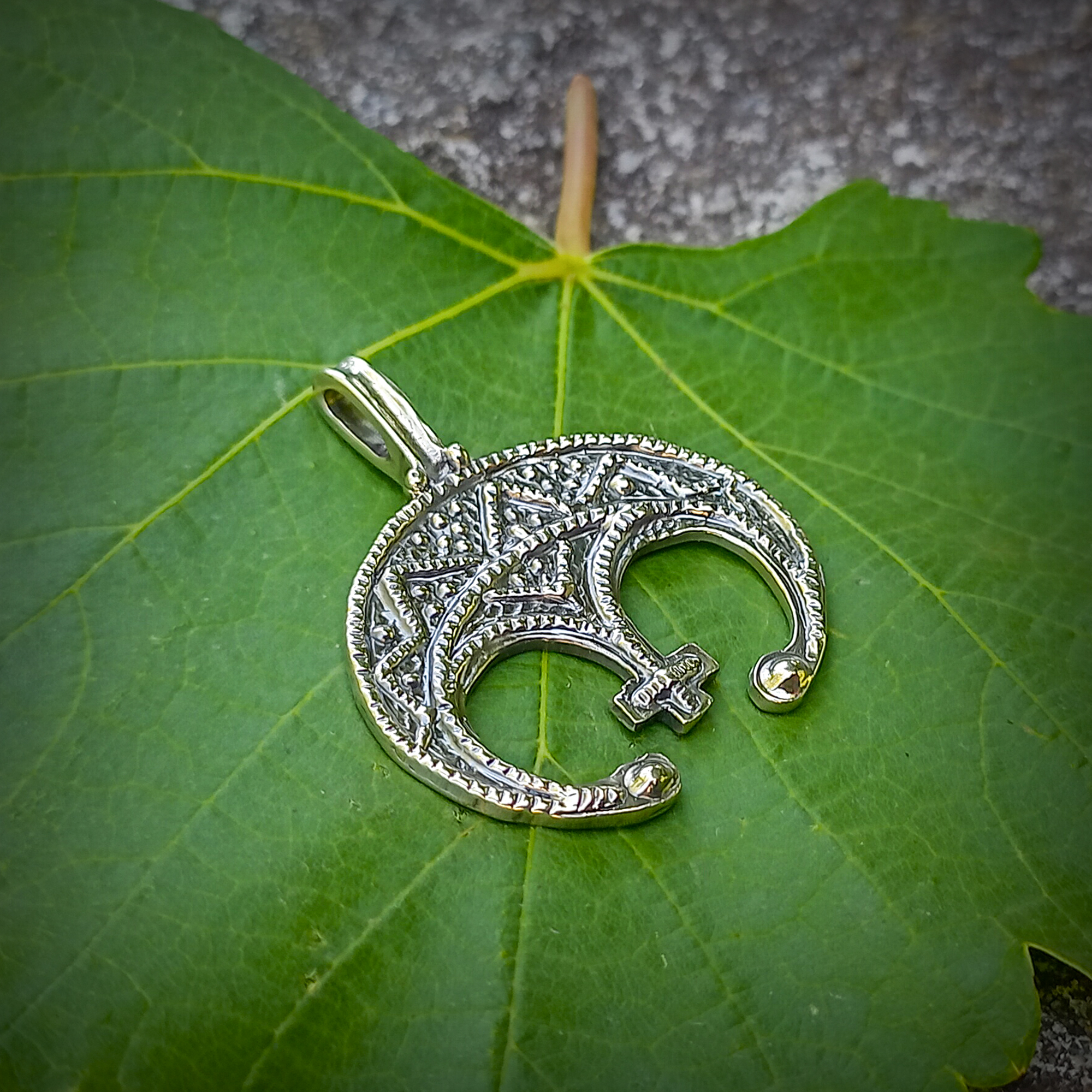 Lunula neusilber necklace pendant,lunula women's jewellery,u | Inspire ...