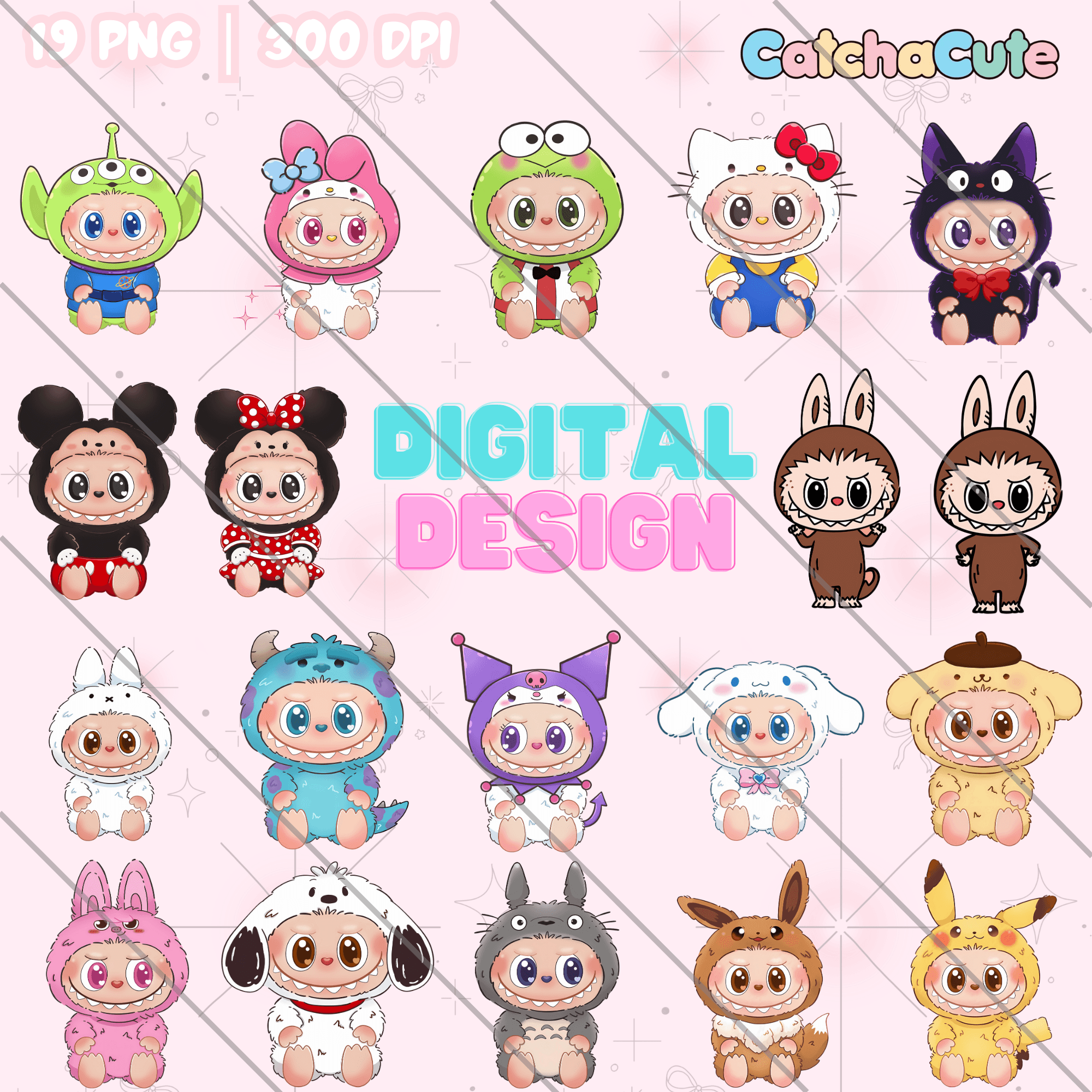19 Labubu Design | Png | AI | Vector Art | Bundle | T-shirt | Inspire ...