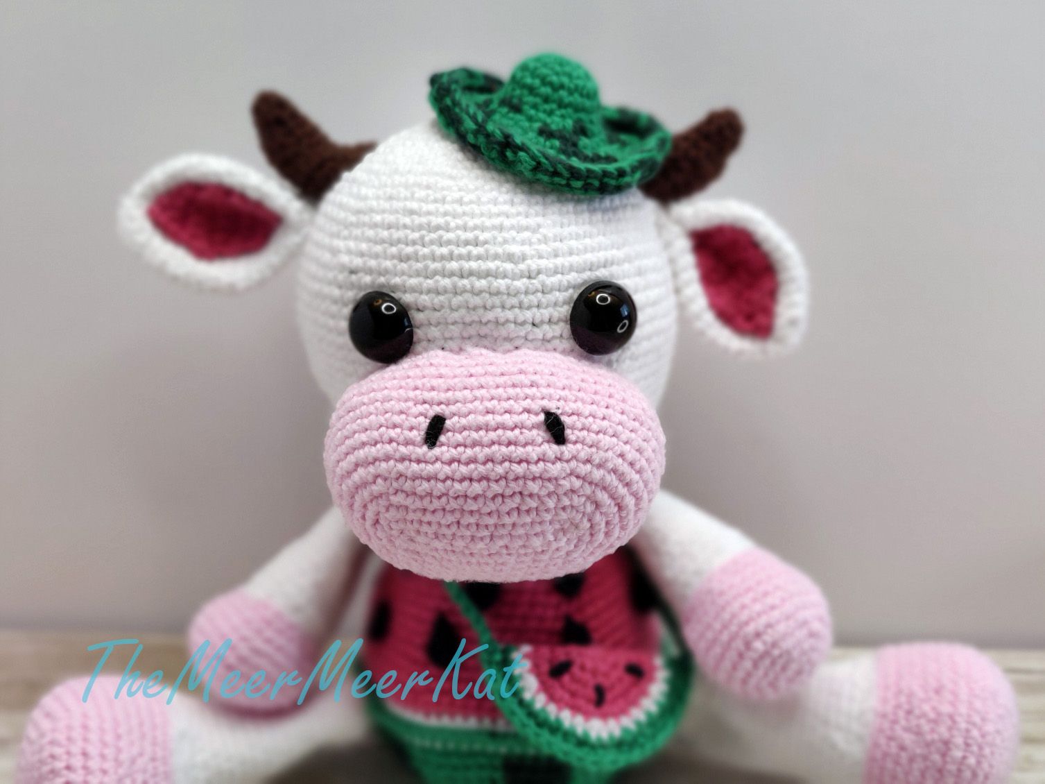 Watermelon Cow crochet amigurumi pattern PDF only | Inspire Uplift