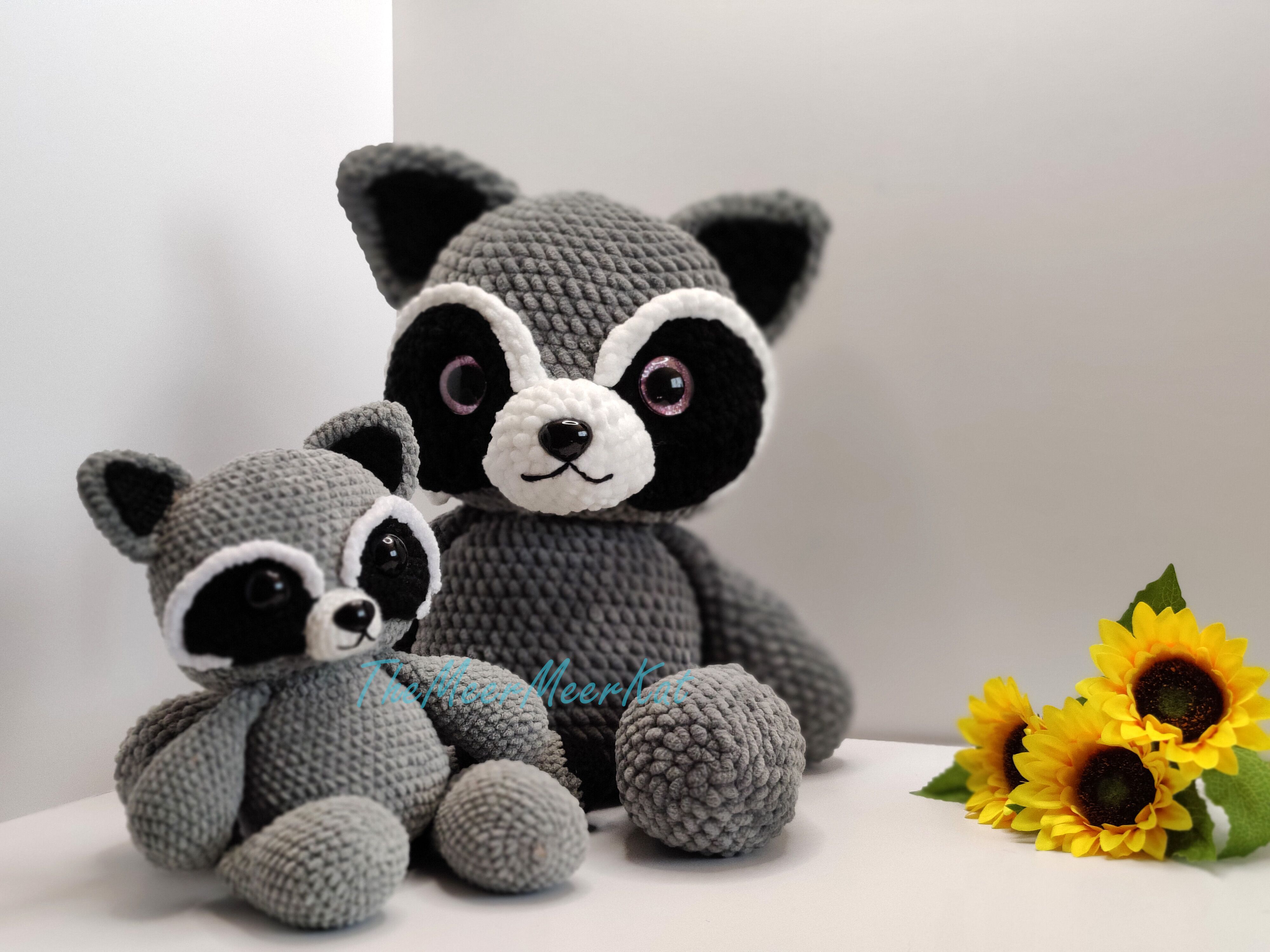 Ricky the Raccoon Plushie crochet pattern amigurumi PDF | Inspire Uplift