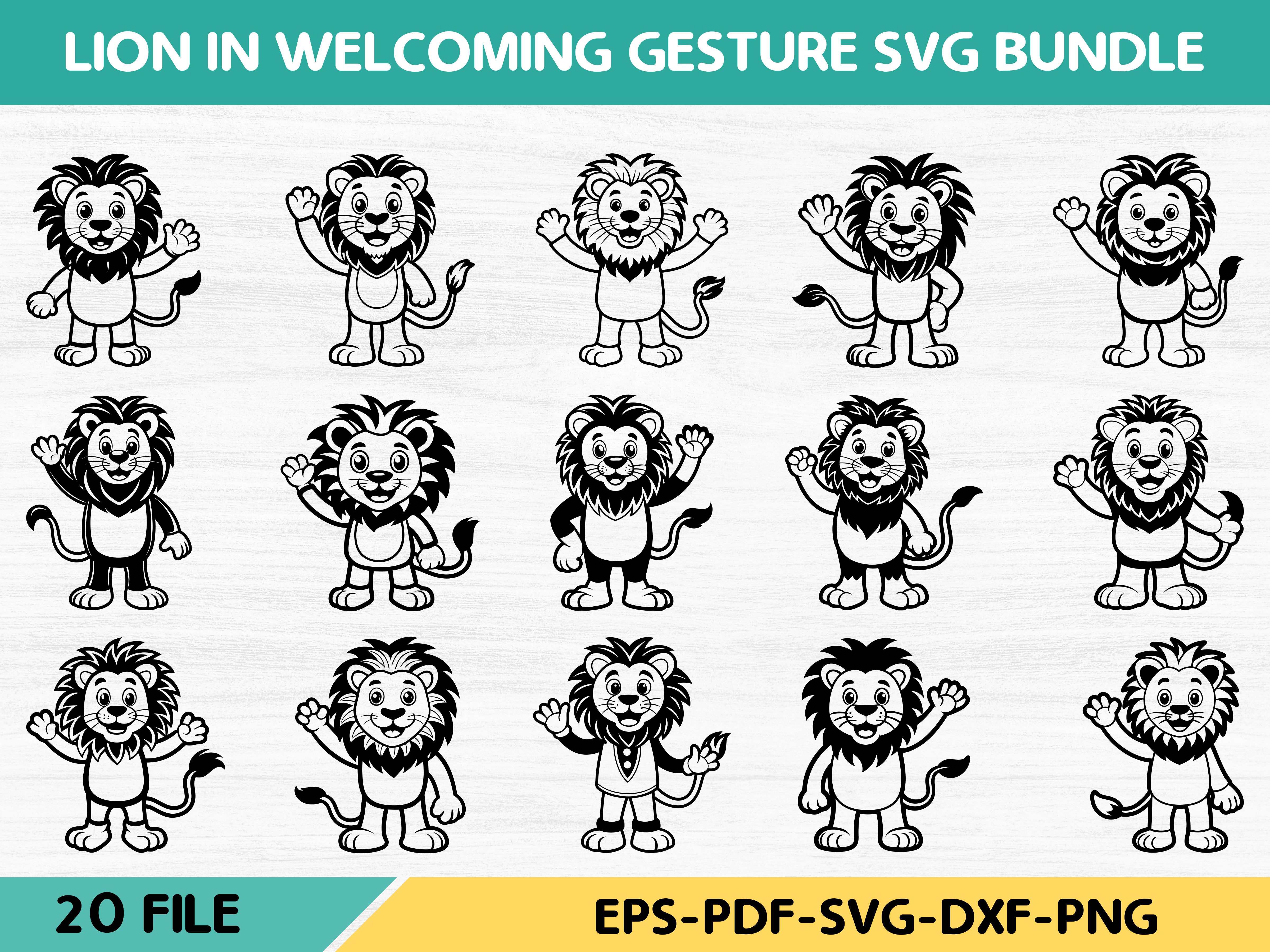 Lion in Welcoming Gesture | Inspire Uplift