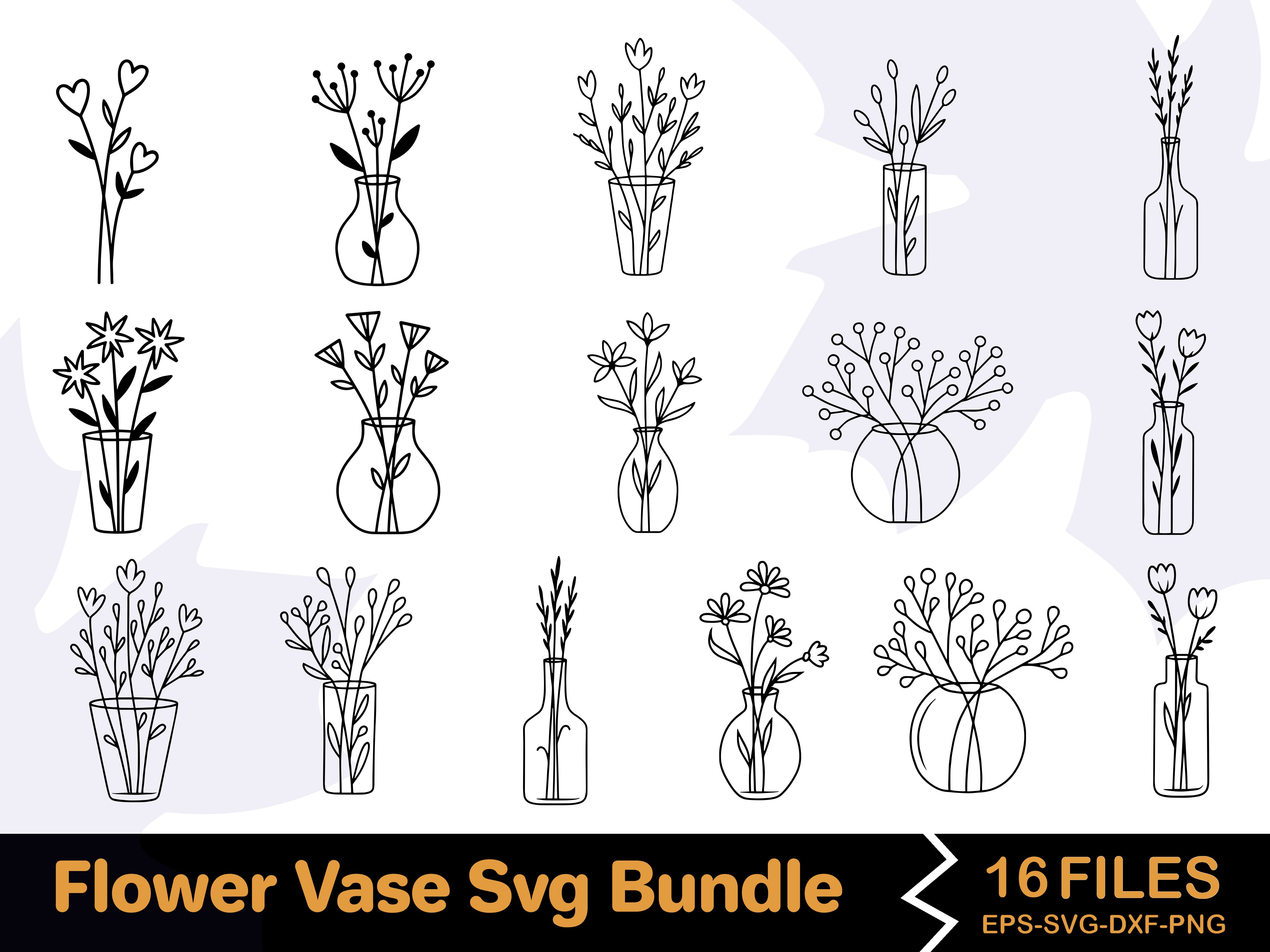 Flower Vase Svg Bundle | Inspire Uplift