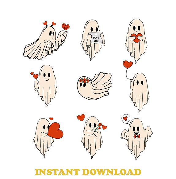 Cute Ghost Digital Download Files | Inspire Uplift