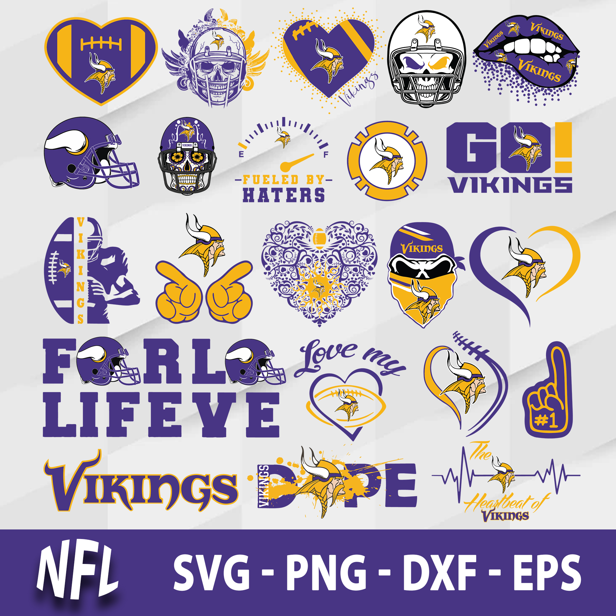 Minnesota Vikings SVG Bundle, Logo Minnesota Vikings SVG, N | Inspire ...